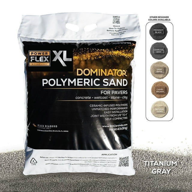 DOMINATOR XL 40 Lb. Titanium Gray Polymeric Sand, Premium, High ...