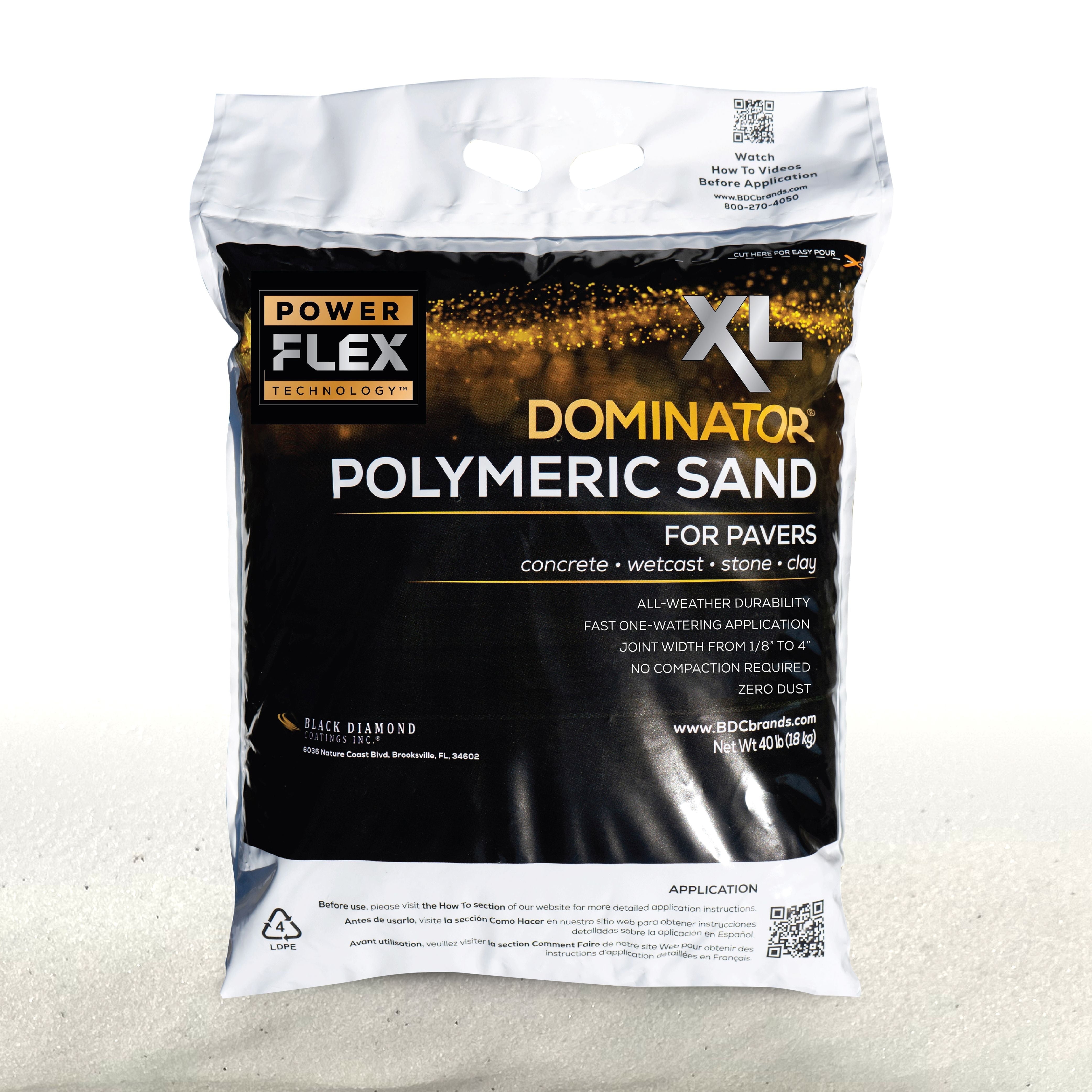DOMINATOR XL 40 Lb. Polar White Polymeric Sand, Premium, High ...