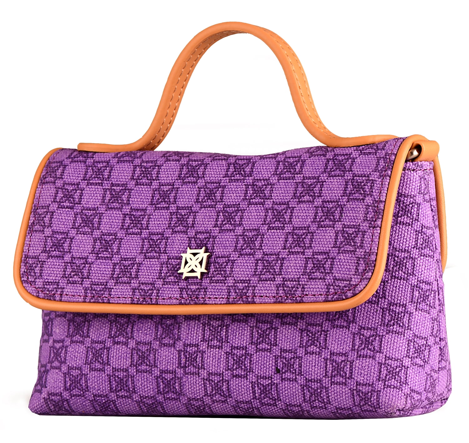DOMINIE Crossbody Handbag /Clutch Purse Purple Lavender Canvas With ...