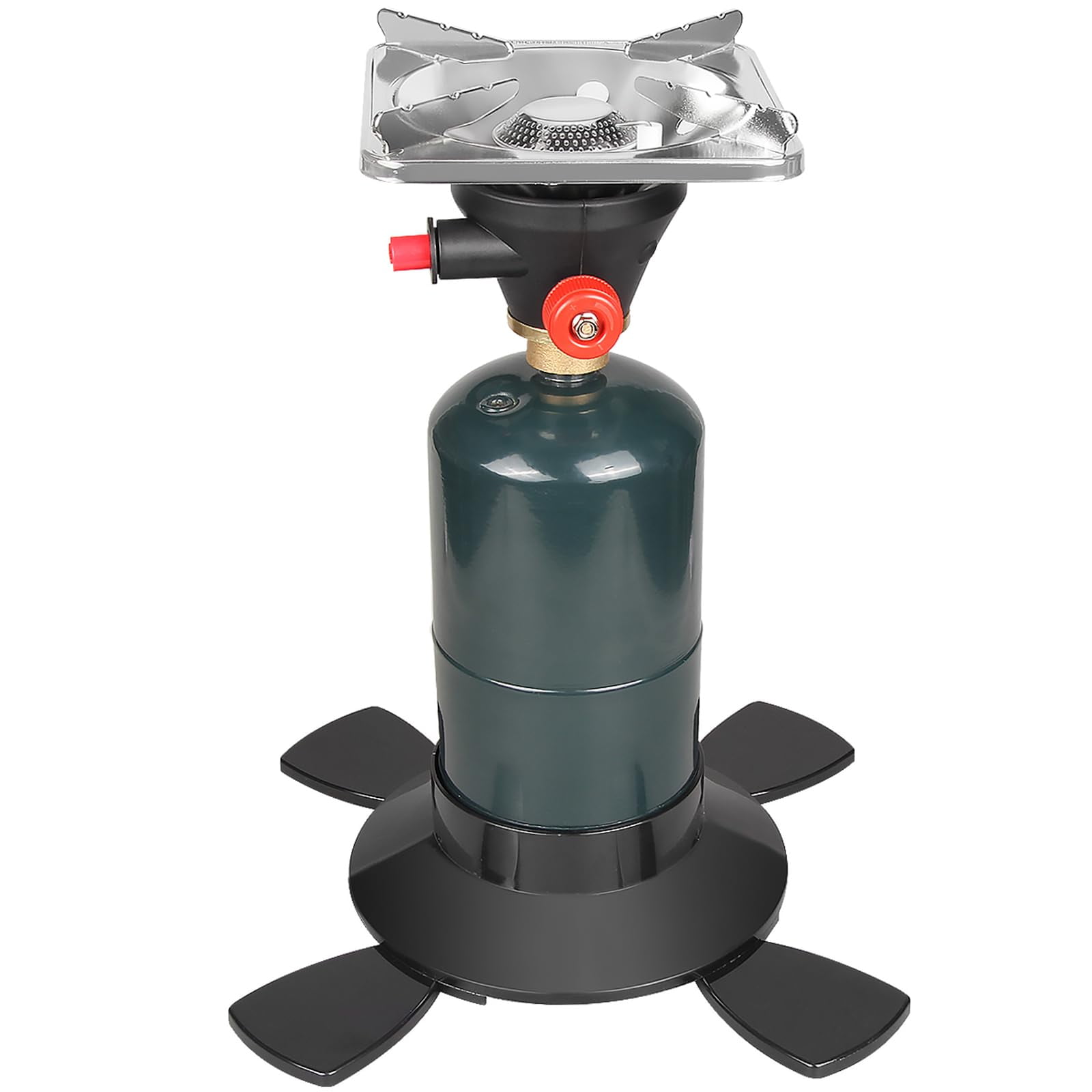 DOMINOX Portable Propane Camping Stove with Button Starter, 10,000 BTU Burner Propane Stove ...