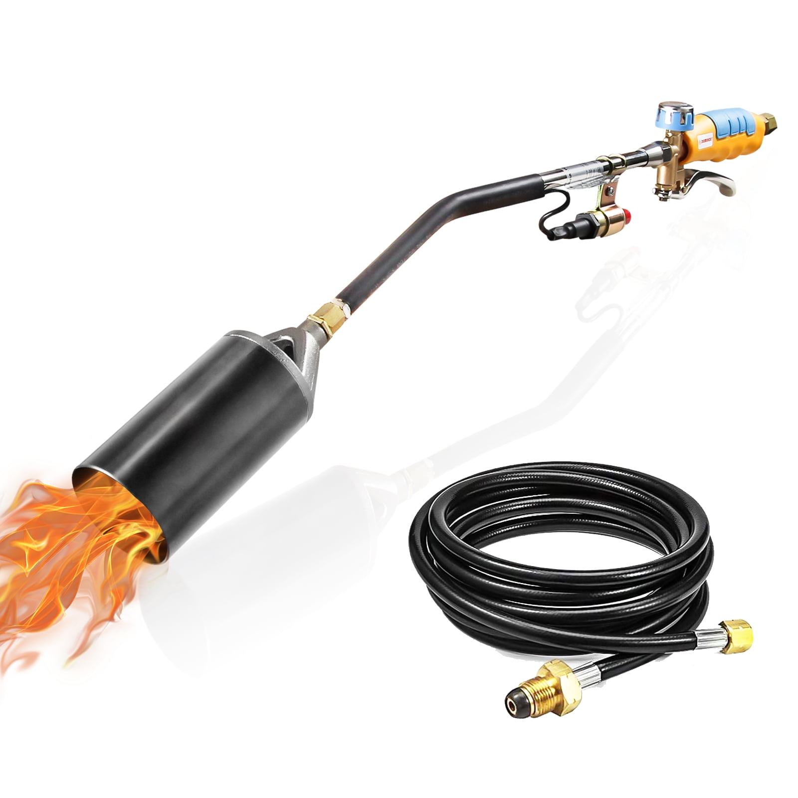 DOMINOX Propane Torch Weed Burner 340,000 BTU, 9.9FT HOSE with Push ...