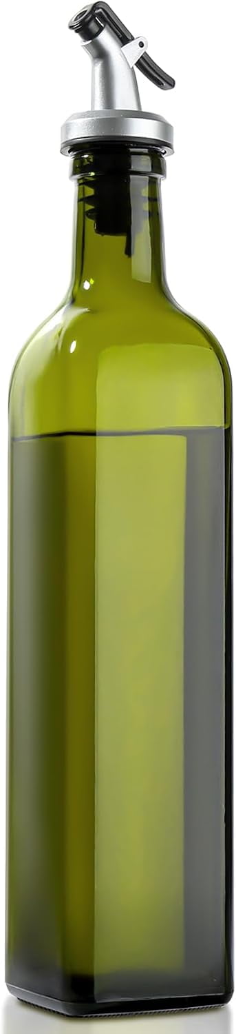 DOMPILC Olive Oil Dispenser And Vinegar Bottle 4 Pack 17oz, For Kitchen ...