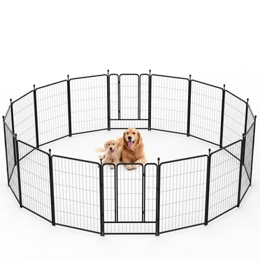 "Edx Heavy Duty Metal Dog Playpen, 8-Panel 24"" Foldable Indoor/Outdoor ...