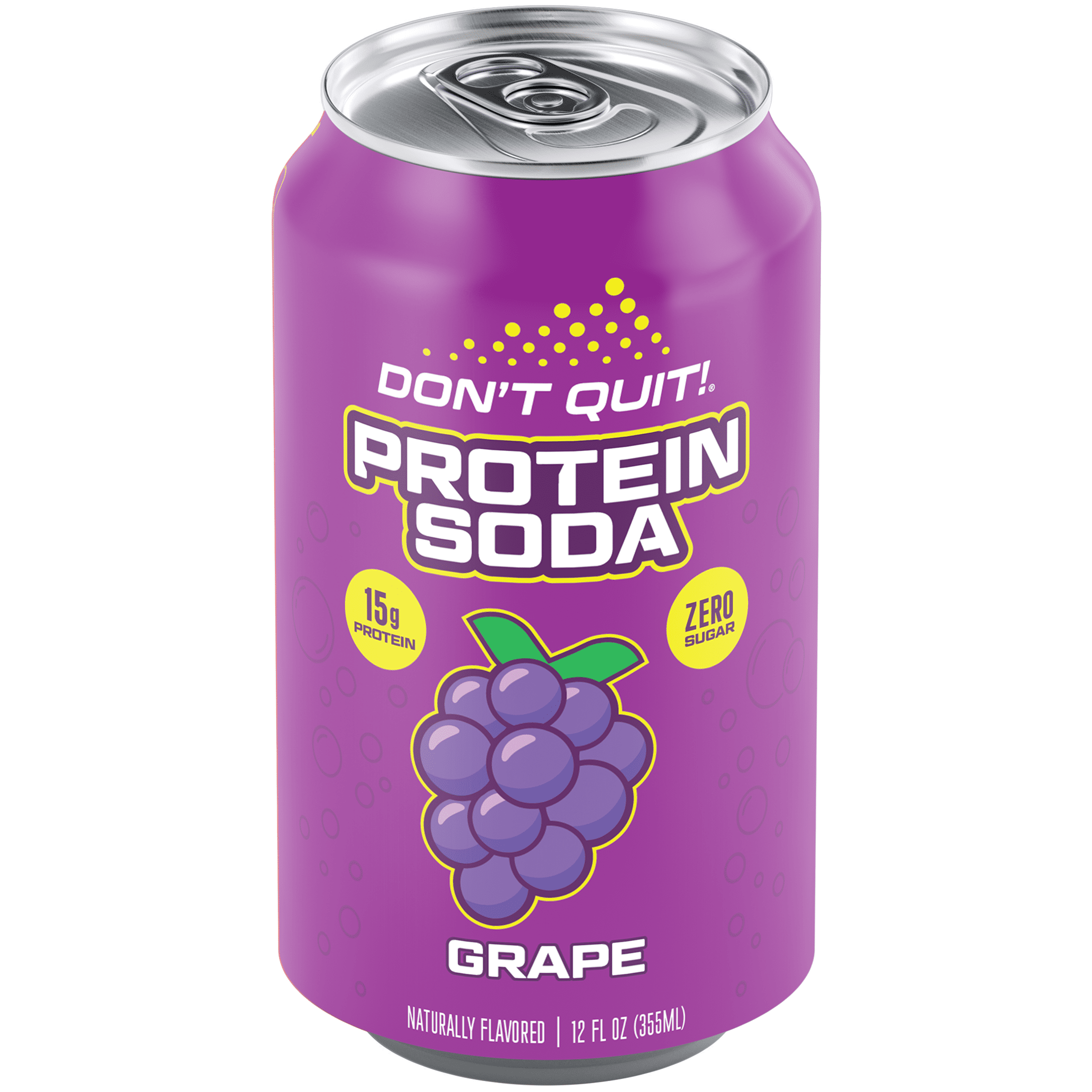 DON'T QUIT Protein Soda Grape, 15g Protein 12oz - Walmart.com