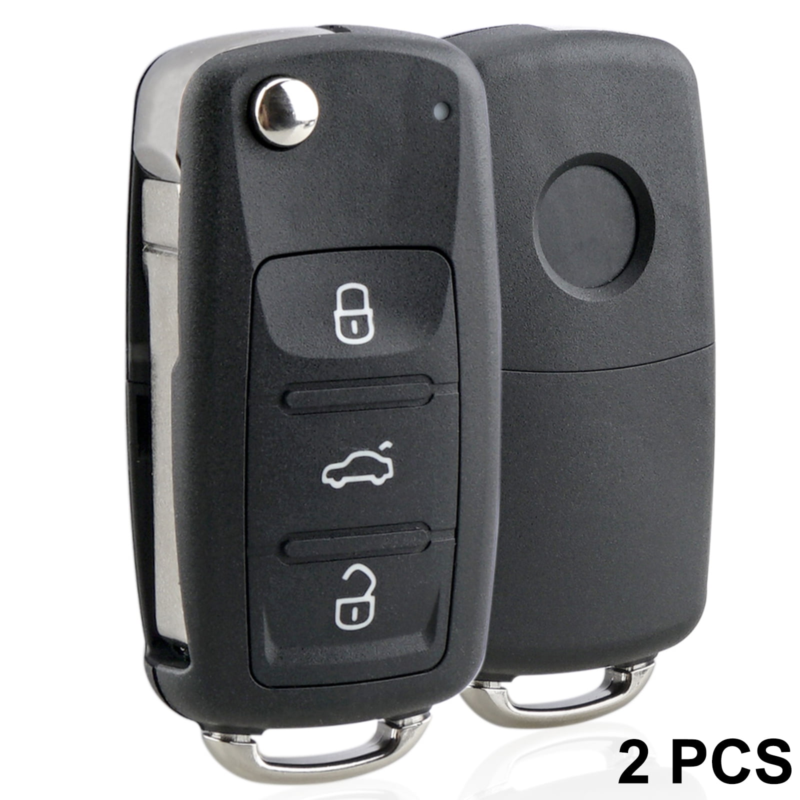 DON'T TOUCH MY KEY 2X Flip Key Fob Remote Case Shell 3 Button For VW ...