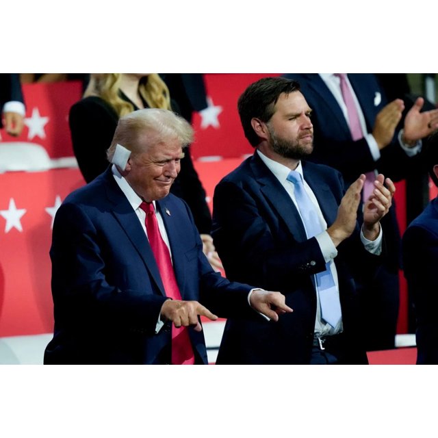 DONALD TRUMP RNC JD VANCE 2024 EAR GLOSSY POSTER PICTURE PHOTO PRINT ...