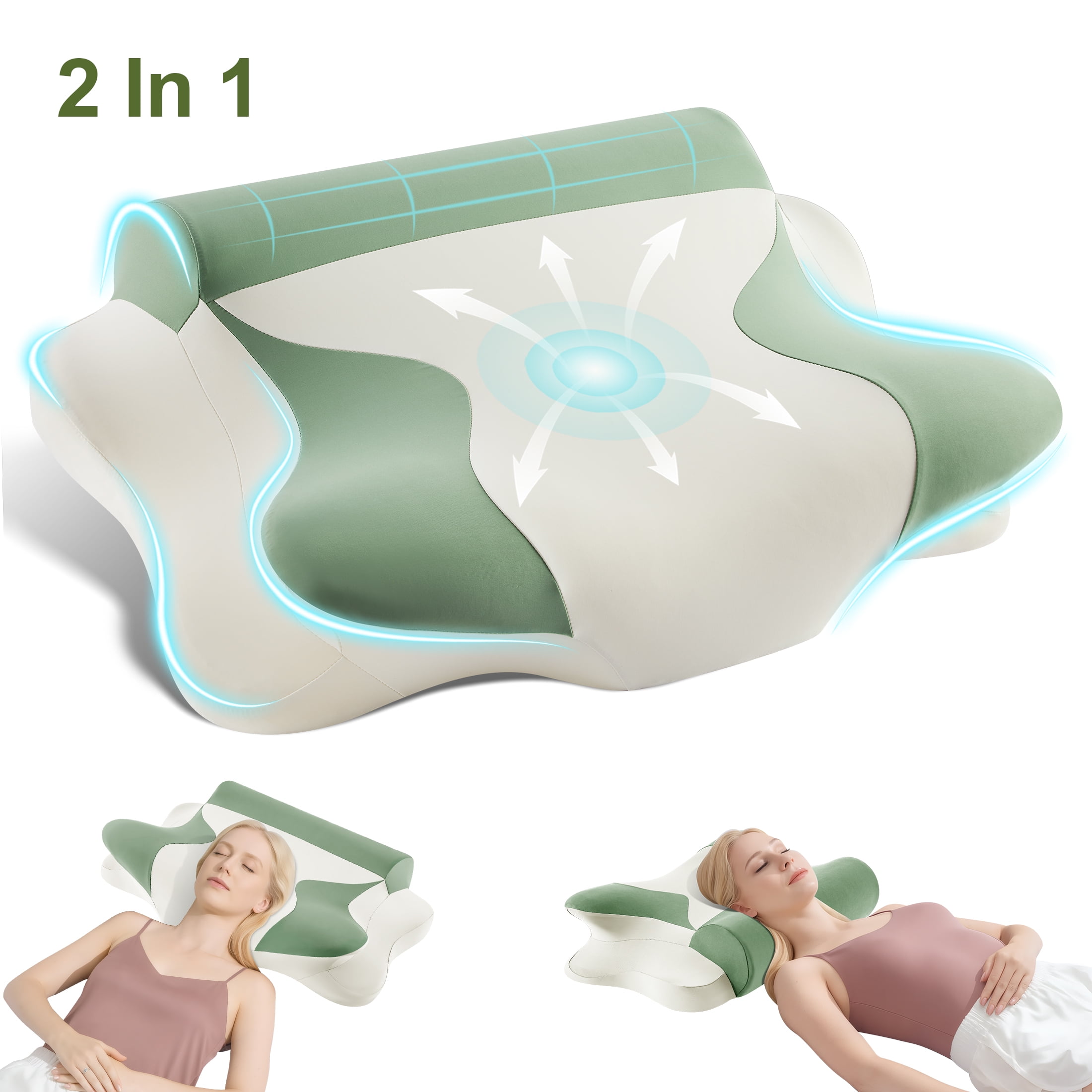MOONORAH Cooling Bed Pillow Queen, Neck & Shoulder Support - Walmart.com