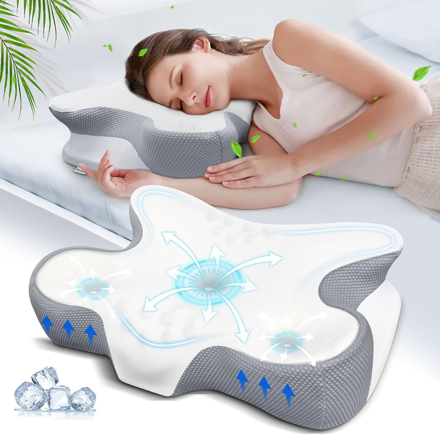 Free Shipping! DONAMA Cervical Pillow for Neck Pain Relief,Memory Foam ...