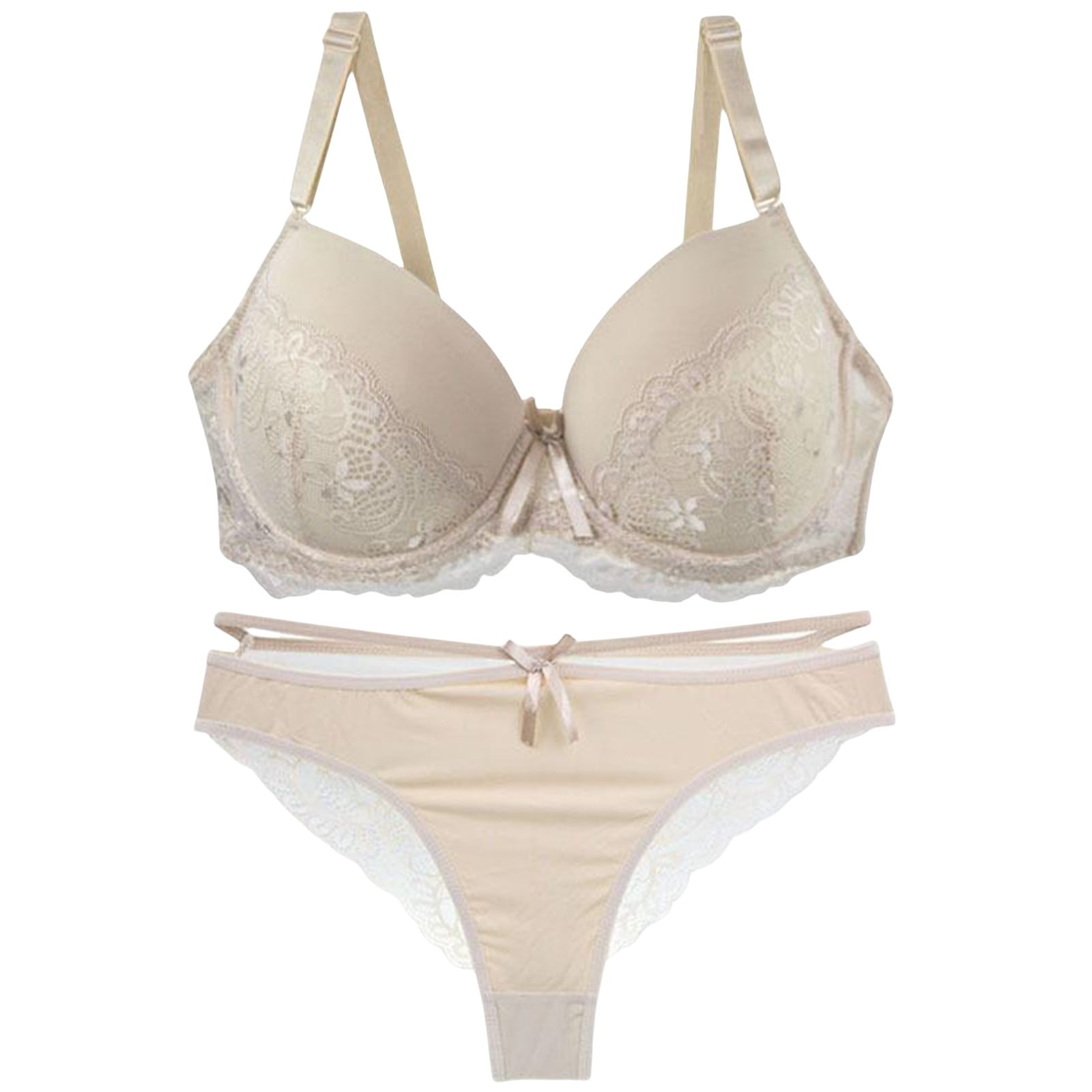 DONDPO Bras for Women Women's Bra and Panty Sets Lace 2 Piece Bra and ...