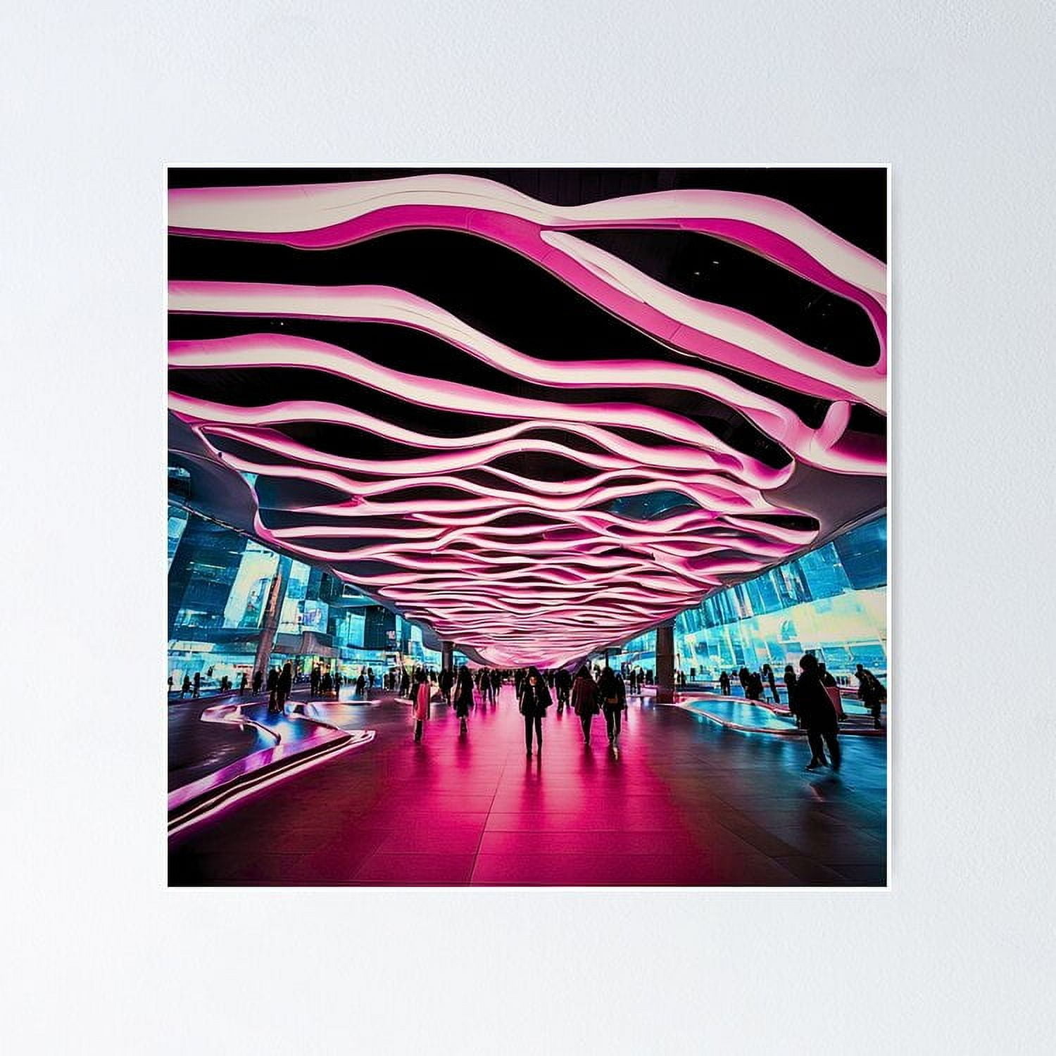 DONGDAEMUN CYBERPUNK AESTHETIC PLAZA Poster, 18x24 UNFRAMED - Walmart.com