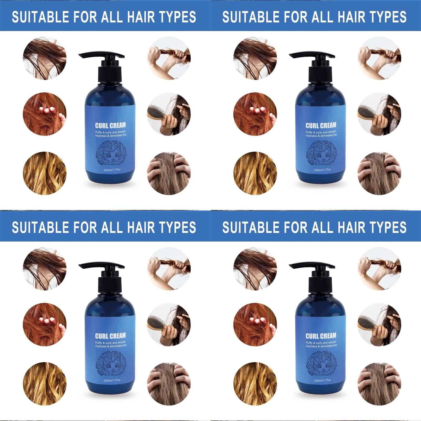 DONGGWTS Curl Defining Moisturizing Curly Hair Products Smoothing Curl ...