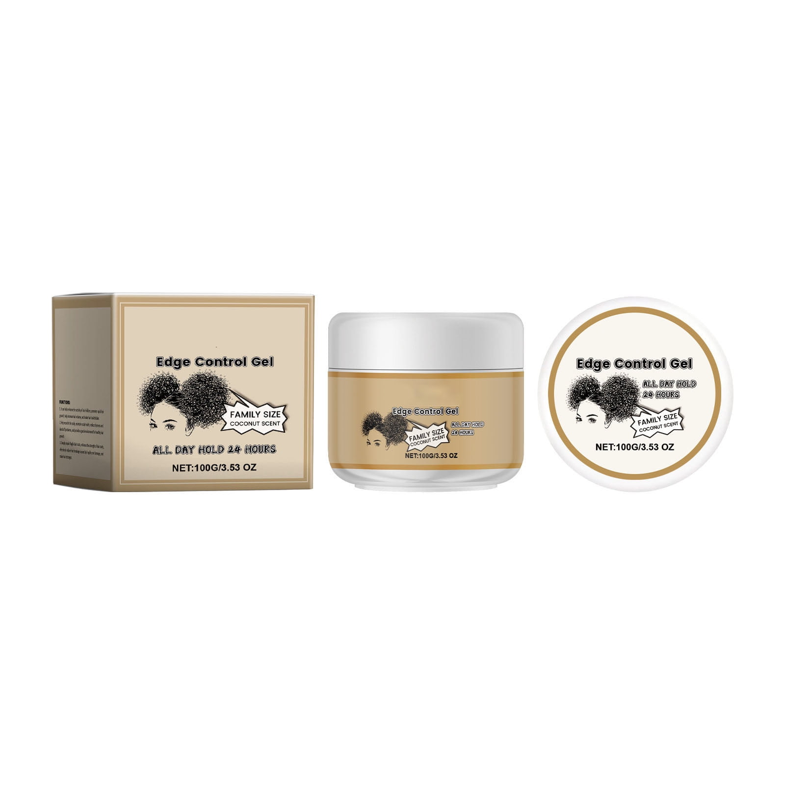 DONGGWTS Edge Control Gel Edge Control Wax For Women Strong Hold Non Greasy Edge Nourkrin ...