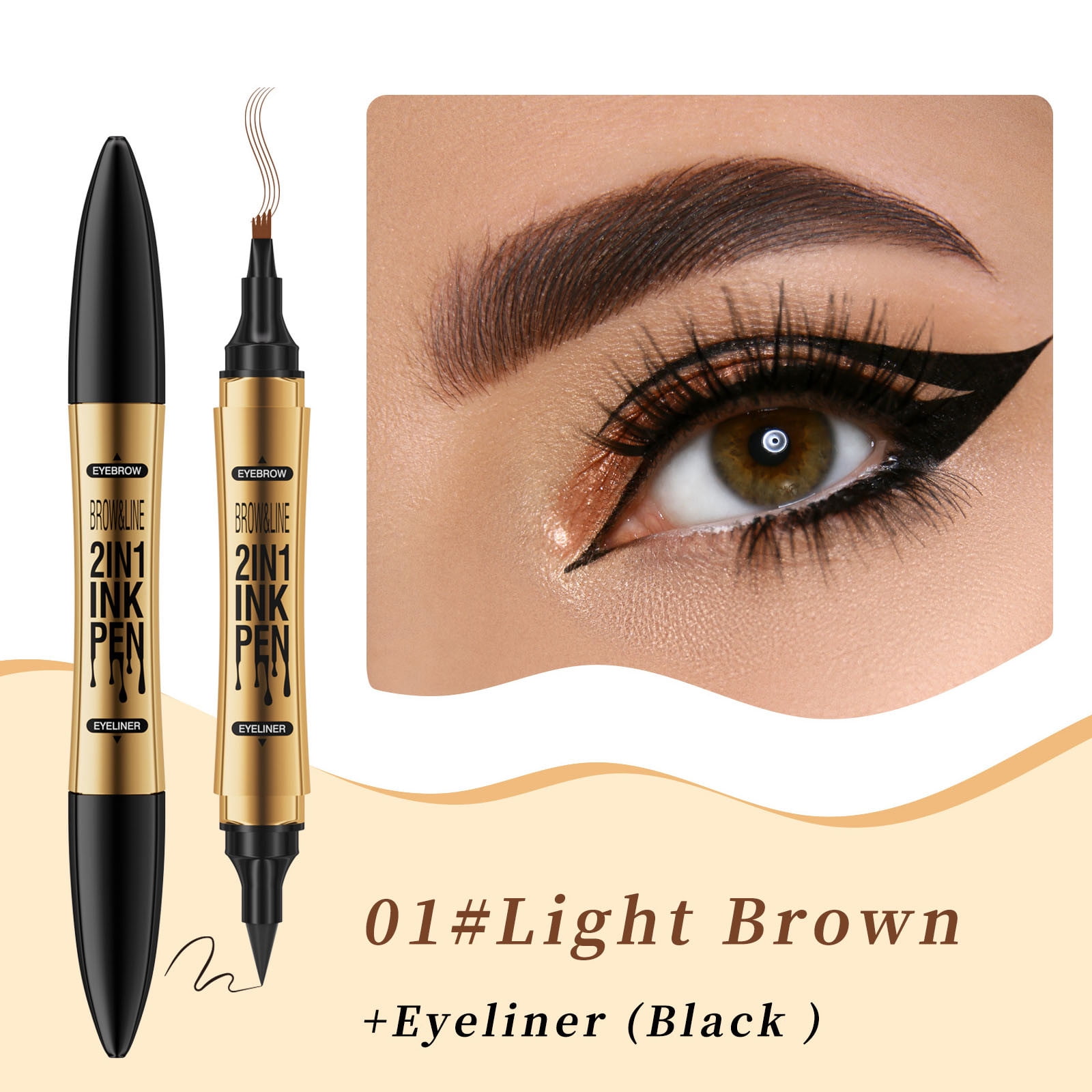 DONGGWTS Fab Brows Natural Eyebrow Pencil 2 In1 Eyebrow Pencil 2024 ...