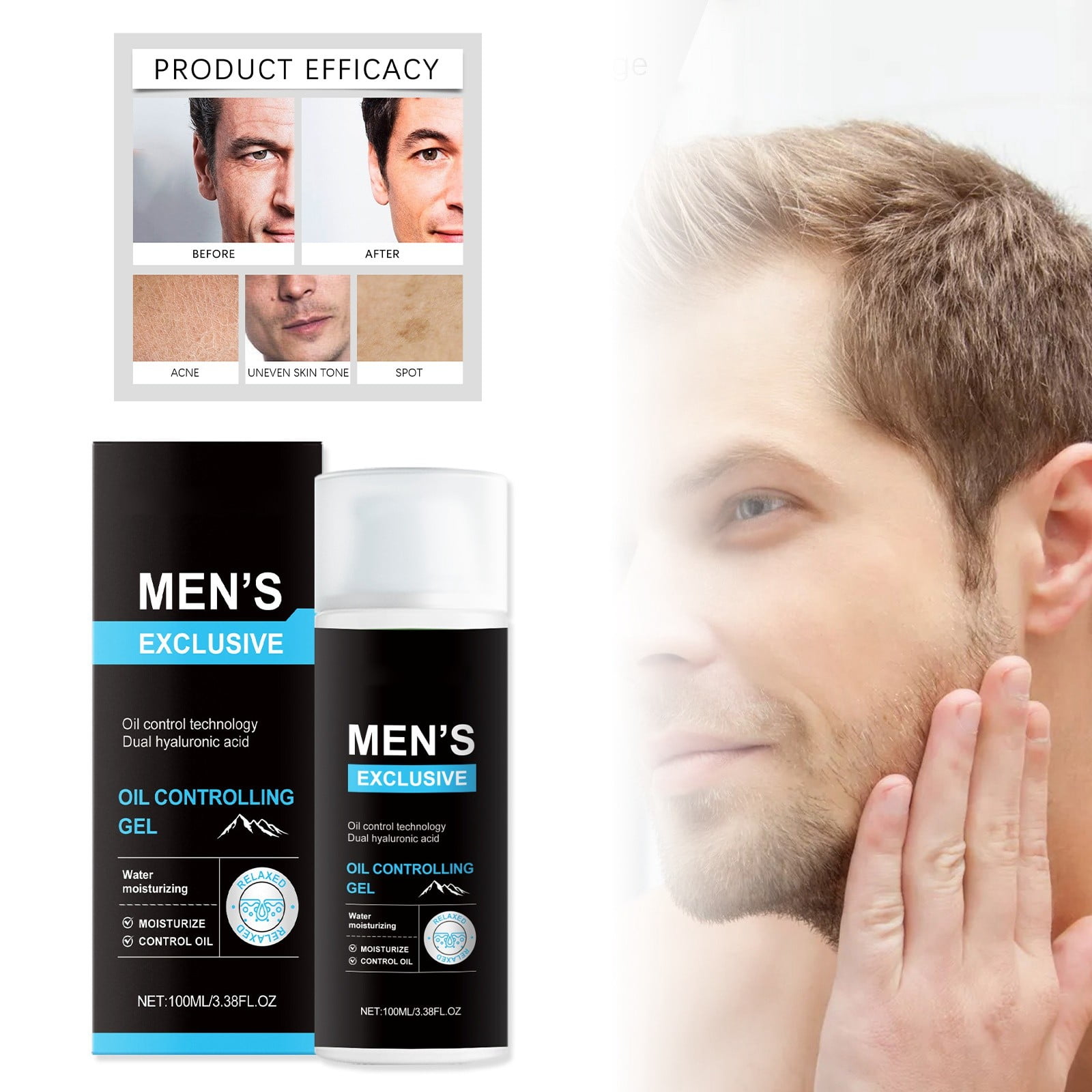 DONGGWTS Men's Oil Control Moisturizing Gel Face Refreshing ...