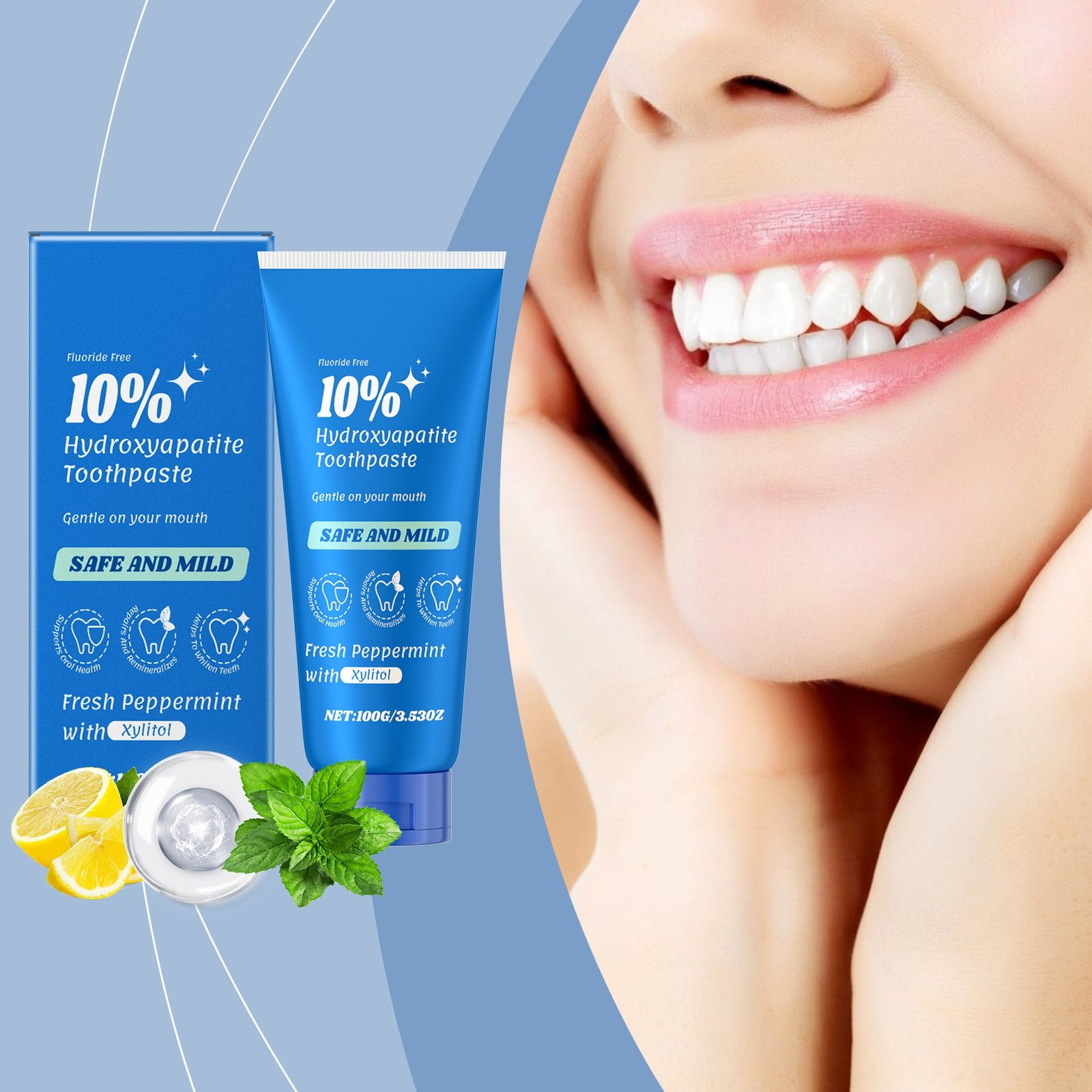 DONGGWTS Mint Toothpaste Cleans And Yellow Stains Bad Breath Freshens ...
