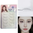 DONGGWTS Natural Dense Strip Lashes With Transparent Normal Lash ...