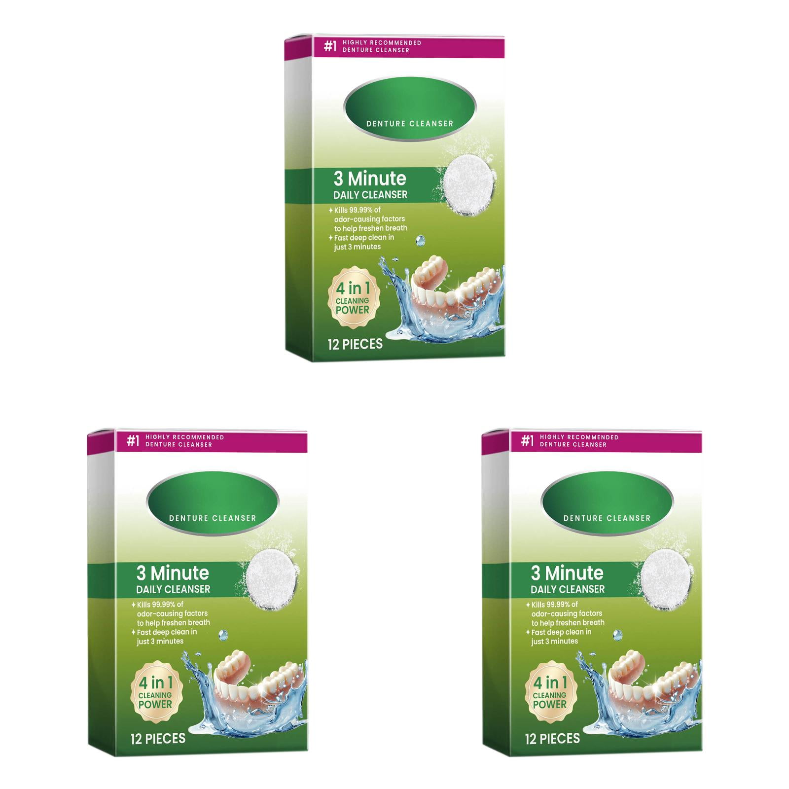 DONGGWTS Partials Denture Cleanser 12 Count Care For Fresh Breath Teeth ...