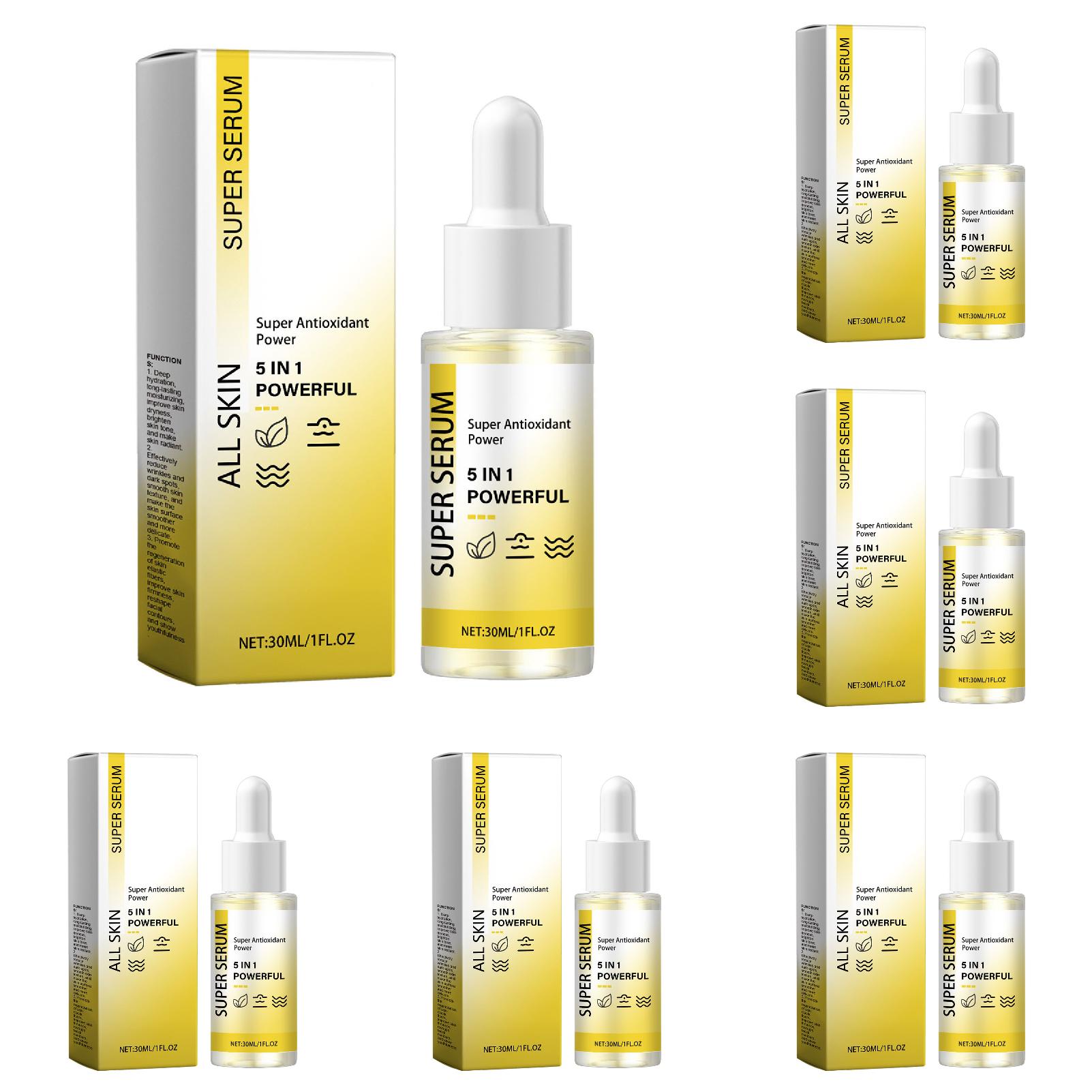 DONGGWTS SuperSerum New 5 In 1: C Super For Women Total Package For Face With Collagen VC 30ml ...