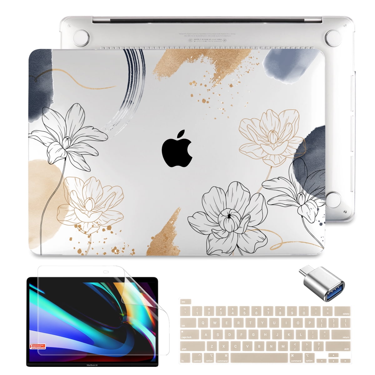 DONGKE Case For MacBook Pro 13 inch 2022 2021 2020 Release Model A2338 M2/M1 A2251 A2289 Plastic ...