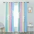 "DONGPAI Cute Blackout Star Curtains for Kids Bedroom, Double Layer ...