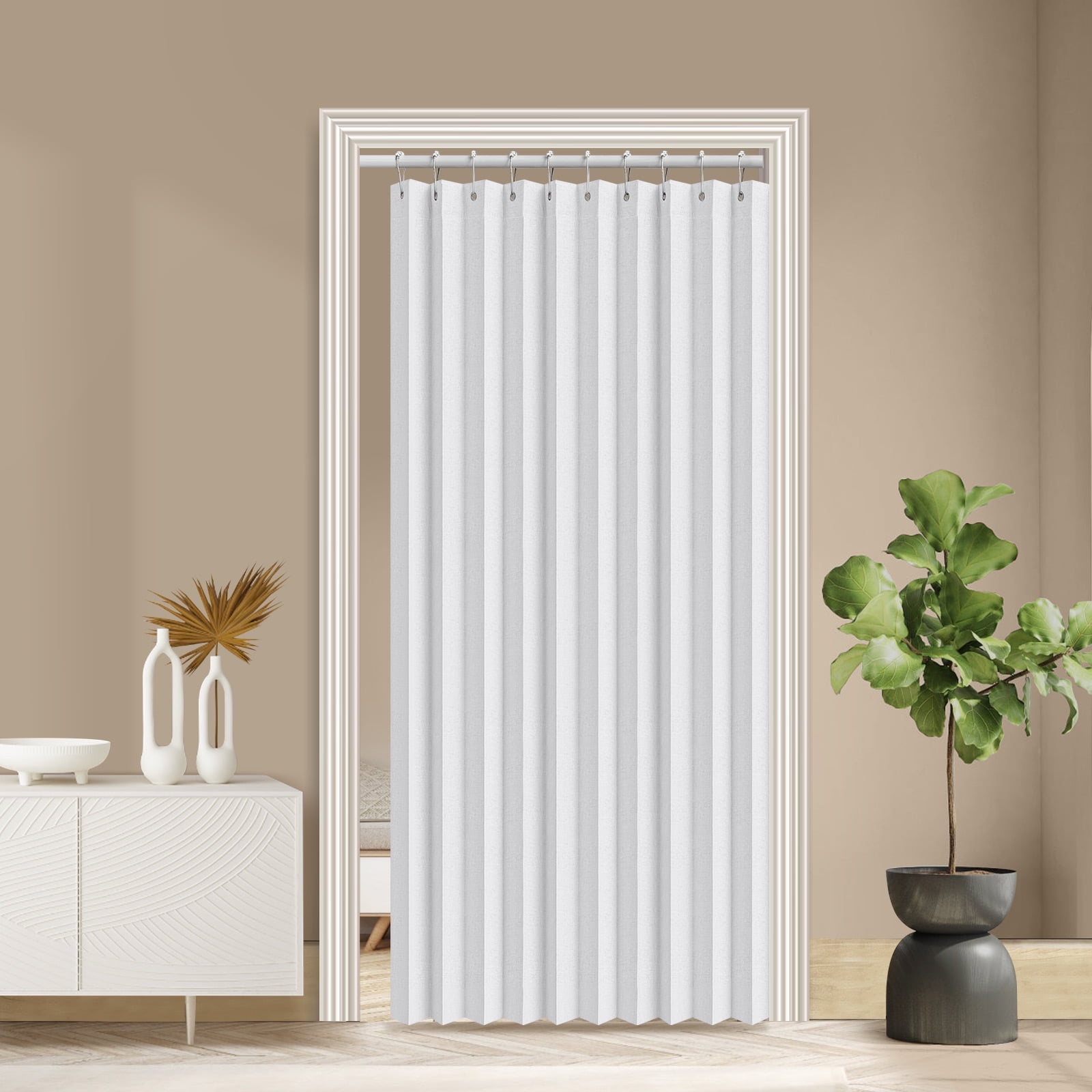 DONGPAI Door Curtains for Doorways, 55"x 78" Pleated Folding Doors ...