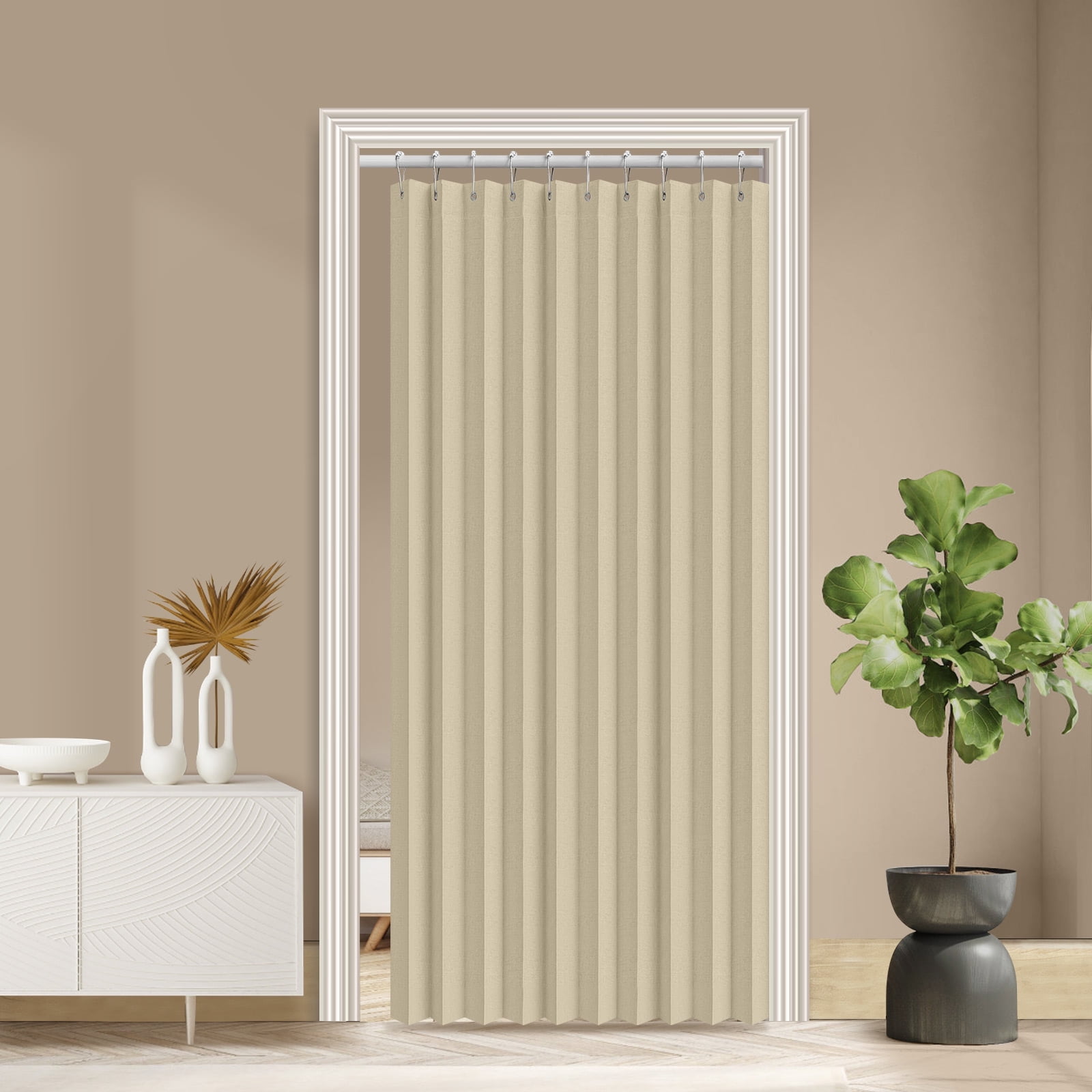 DONGPAI Door Curtains for Doorways, 55"x 78" Pleated Folding Doors ...