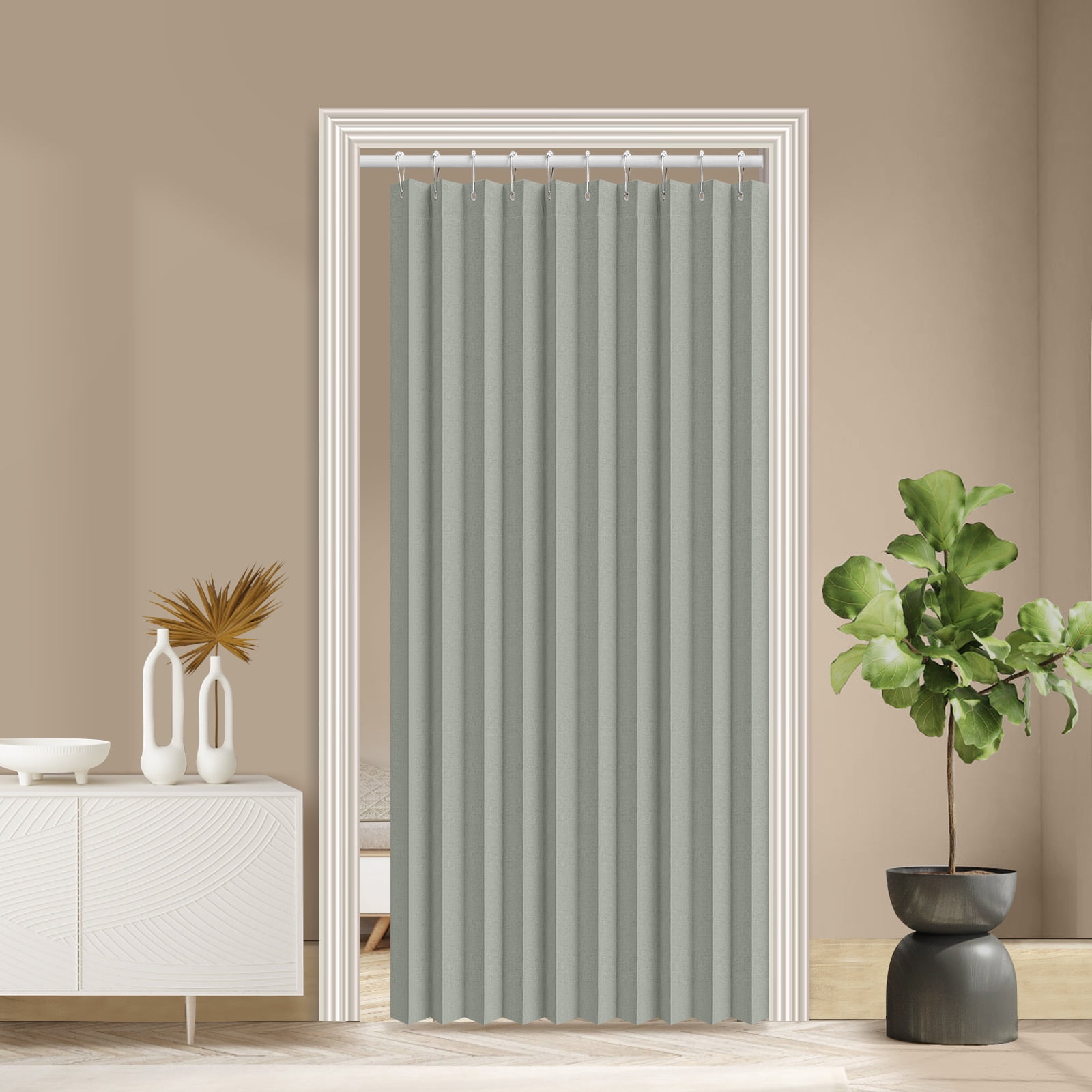 DONGPAI Door Curtains for Doorways, 55"x 95" Pleated Folding Doors ...