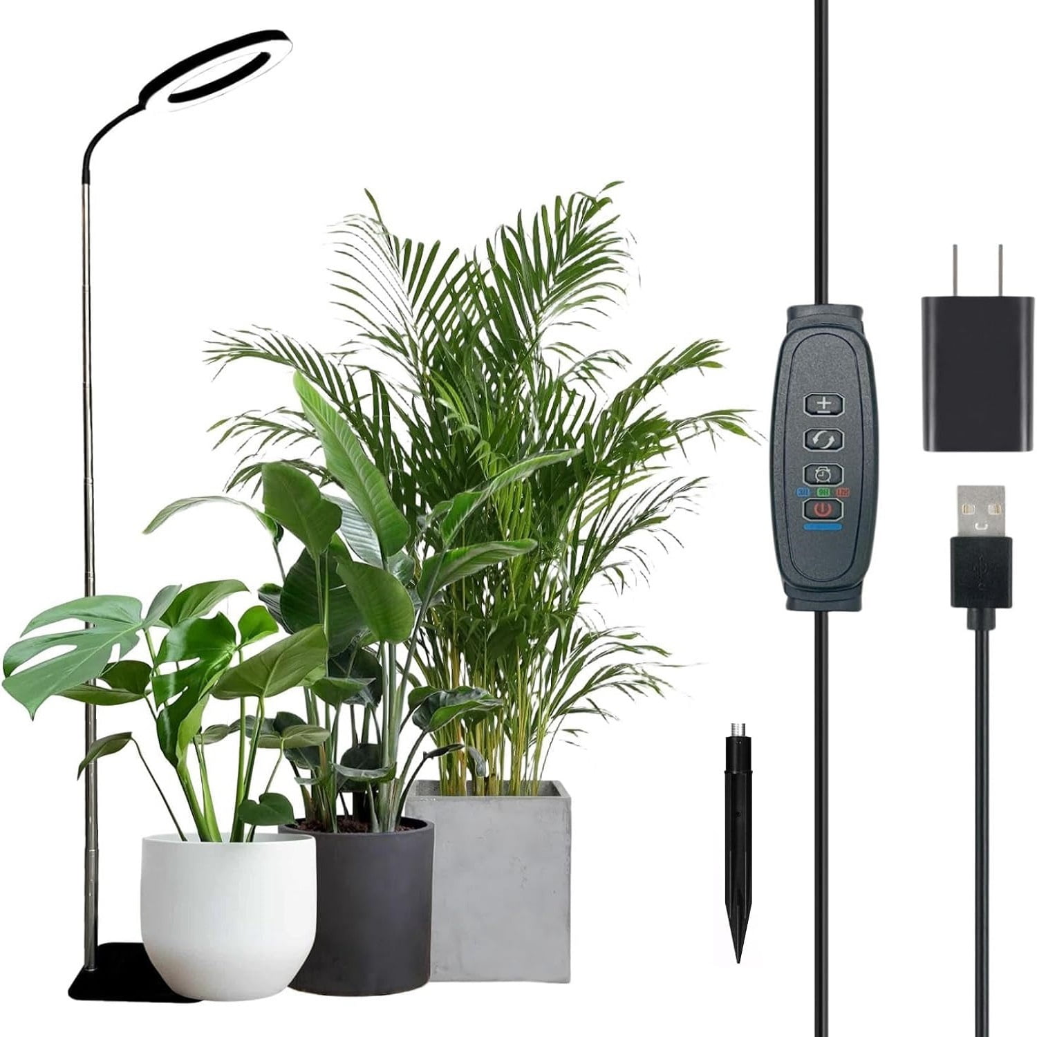 DONGPAI Grow Lights for Indoor Plants, Full Spectrum LED Floor Plant ...