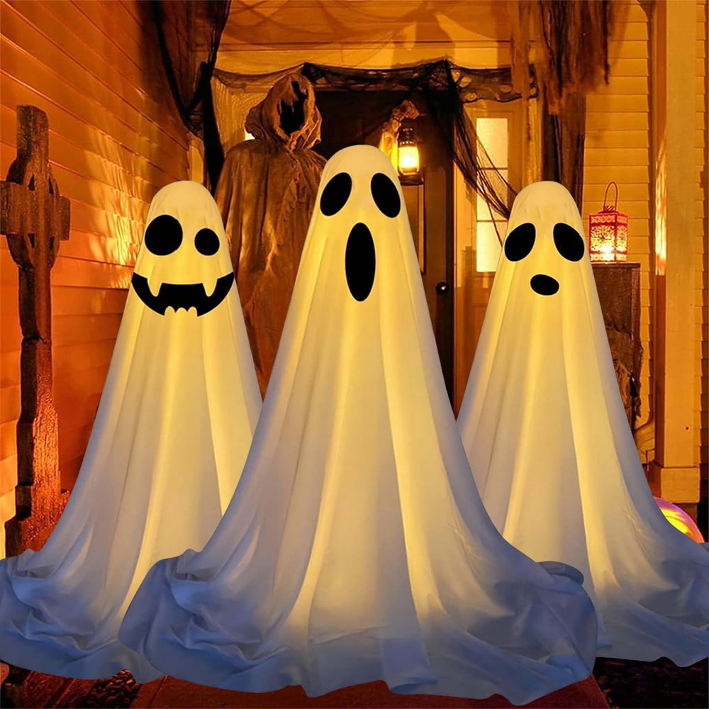 DONGPAI Halloween Decorations Outdoor, Spooky Ghost Halloween Decor ...