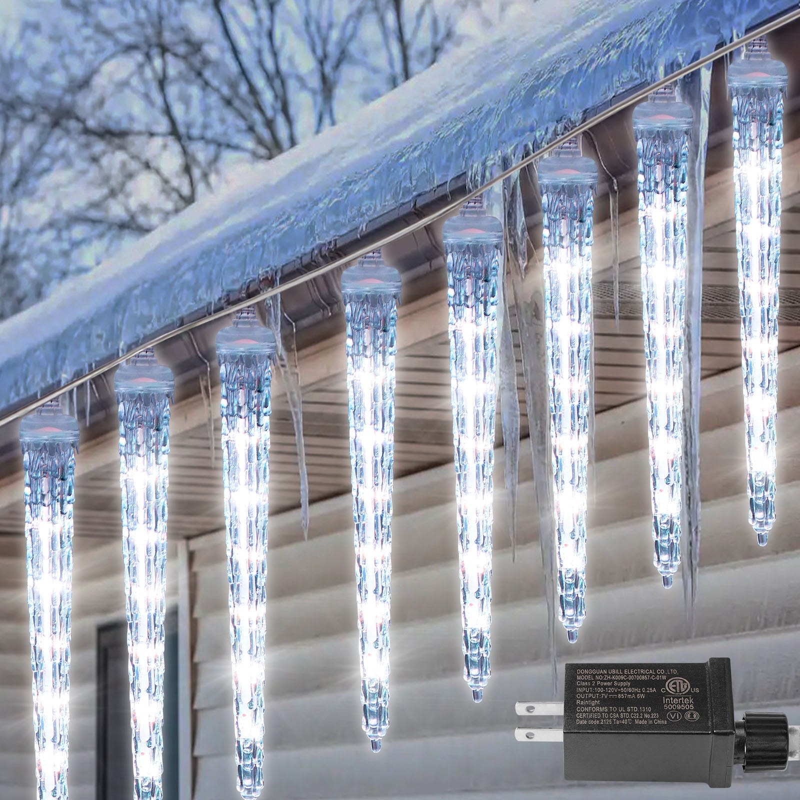 DONGPAI LED Meteor Shower Icicle Lights, 9'' Outdoor Xmas Decor ...
