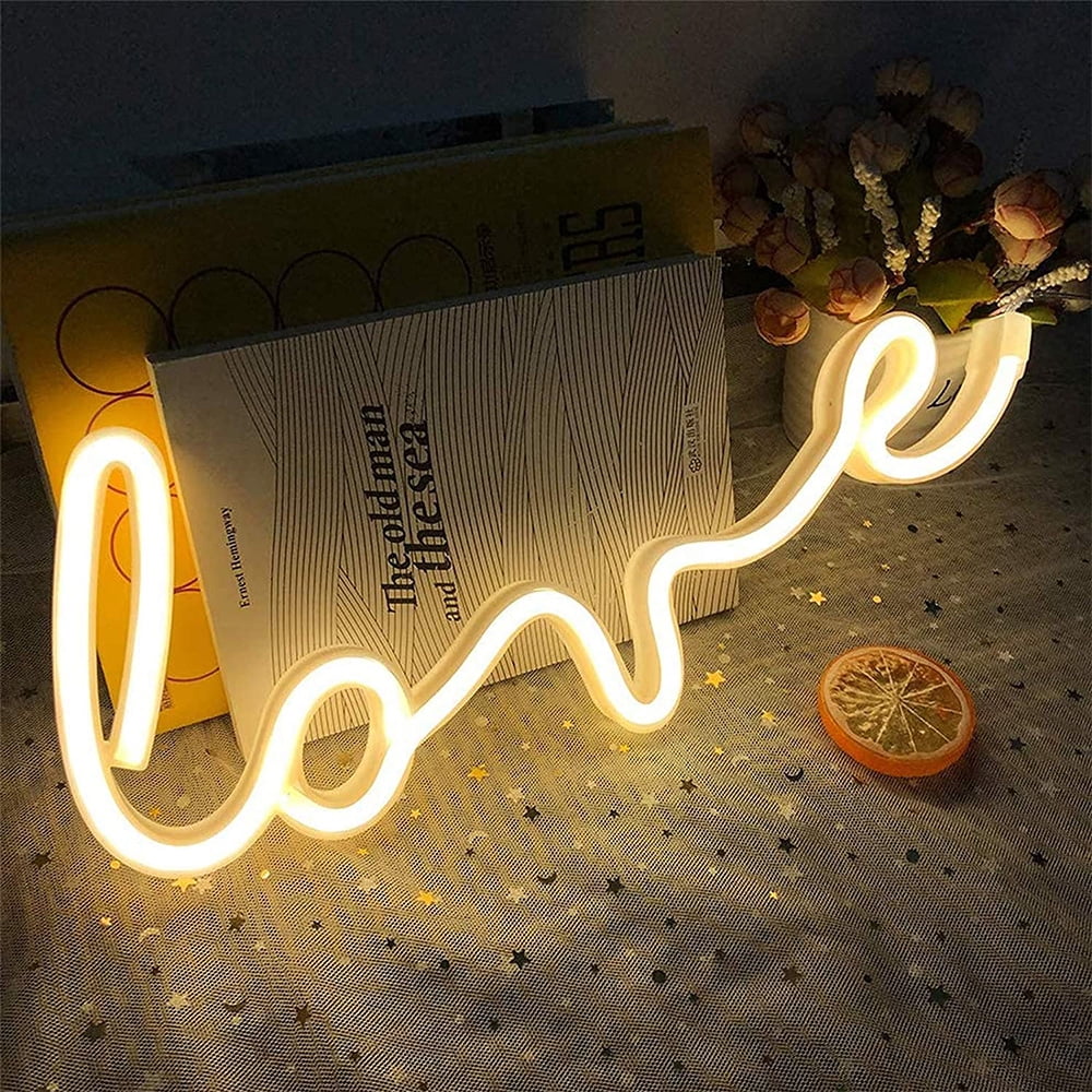 DONGPAI LED Neon Lights Signs for Wall Decor, USB Powered Neon Light ...