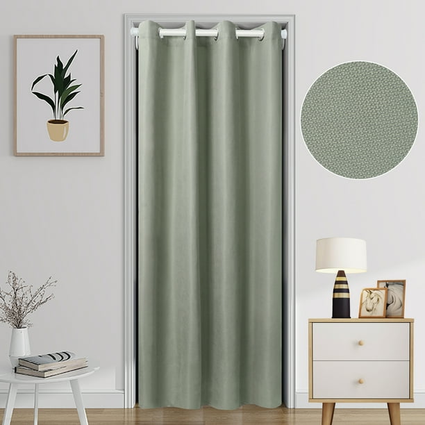 DONGPAI Linen Door Curtain for Doorway Privacy, Grommet Room Divider ...
