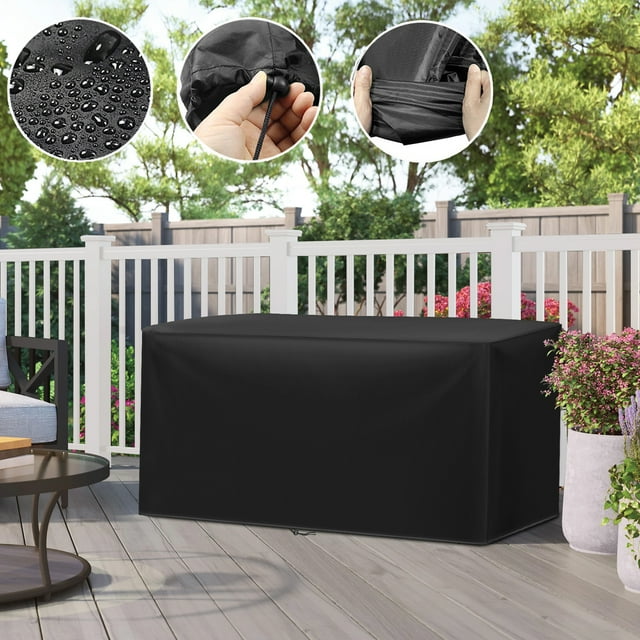 DONGPAI Large Weatherproof Patio Deck Box Cover, Waterproof Anti-UV ...