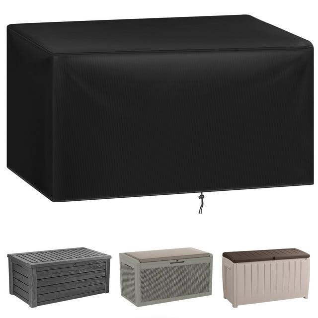 DONGPAI Patio Deck Box Cover, Outdoor Storage Box Cover Waterproof Anti ...