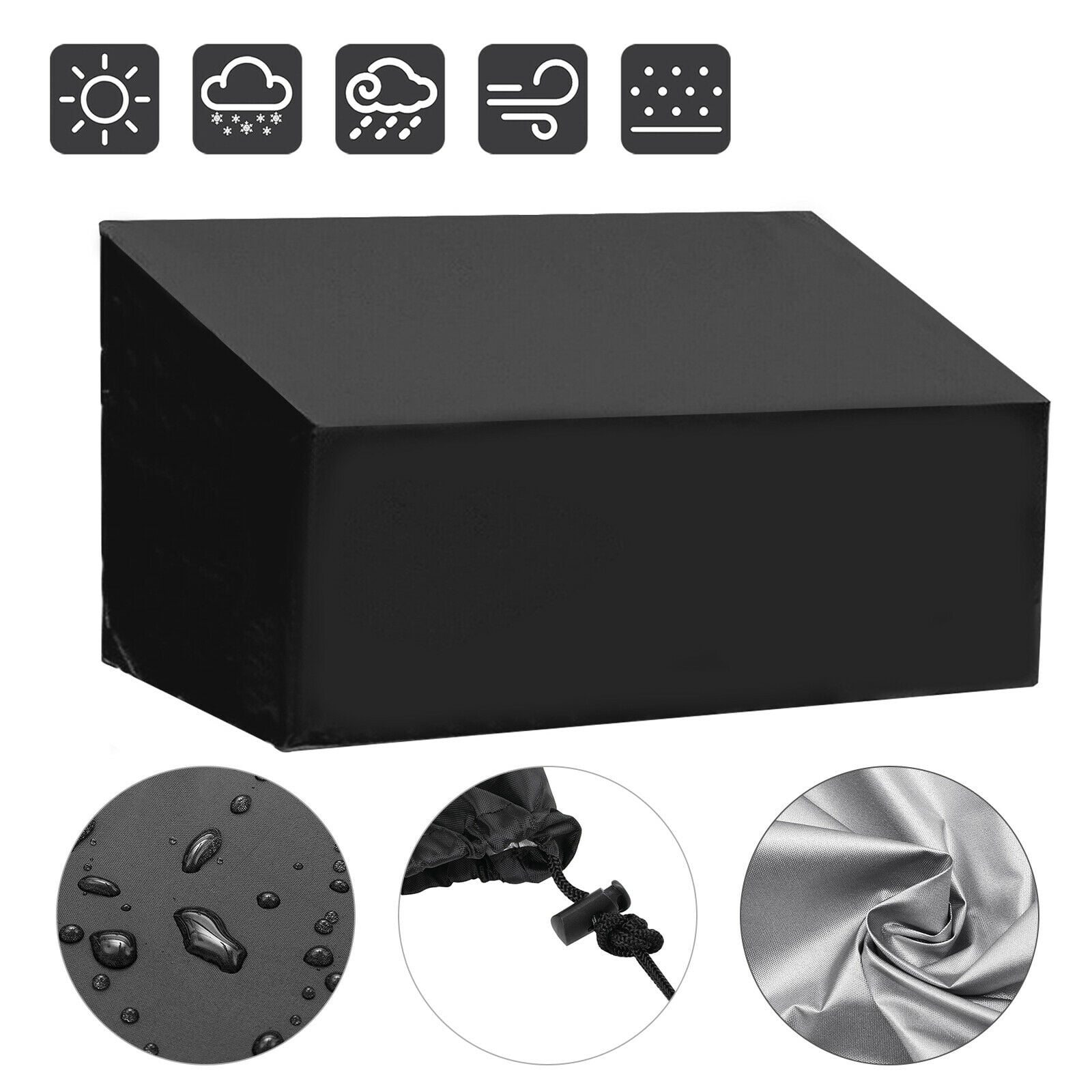 DONGPAI Patio Garden Bench Cover, Outdoor 2/3/4 Seater Waterproof High ...