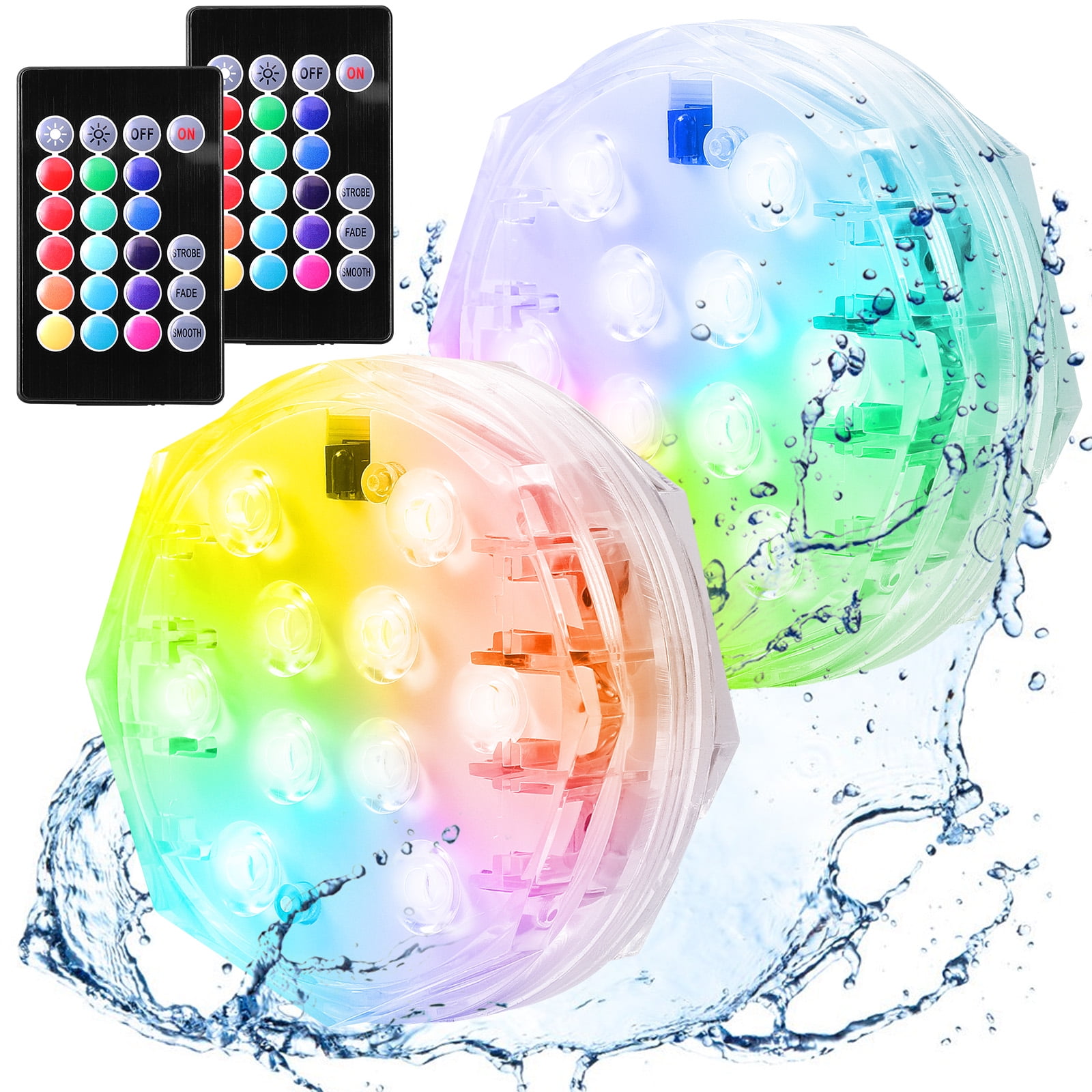 DONGPAI Pond Lights RGB Underwater Waterproof Pool Light, Remote ...