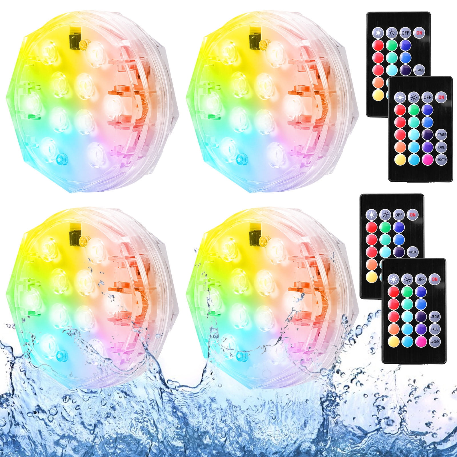 DONGPAI Pond Lights RGB Underwater Waterproof Pool Light, Remote ...