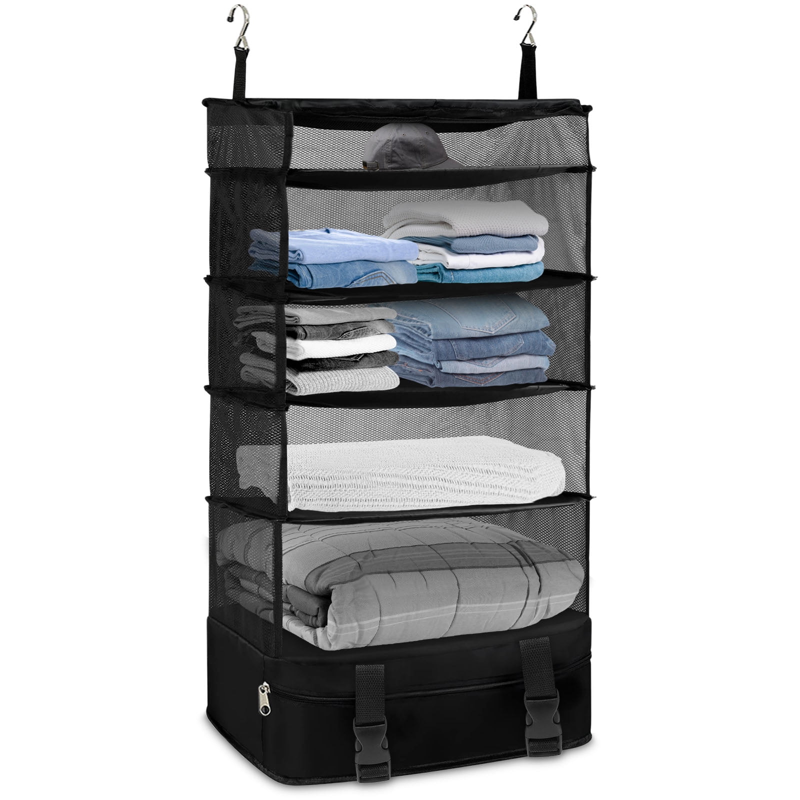 DONGPAI Portable Hanging Travel Shelves Bags, Luggage Organizer Bag ...