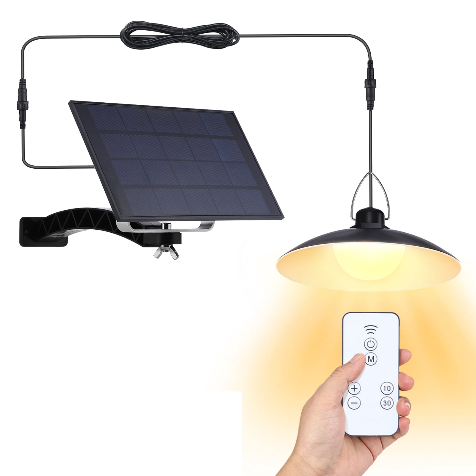 DONGPAI Solar Pendant Lights Remote Control LED Solar Shed Lights ...