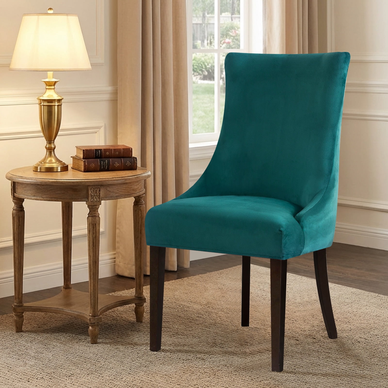 DONGPAI Stretch Wingback Dining Chair Cover Side Chair Slipcover ...