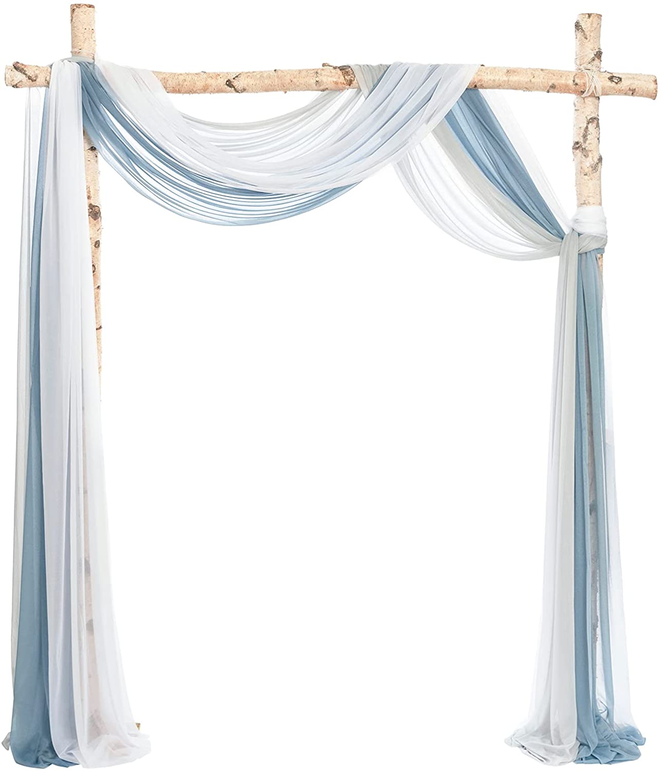 DONGTIAN 3 Panels 20Ft Fall Wedding Arch Chiffon Draping Fabric, Sheer ...