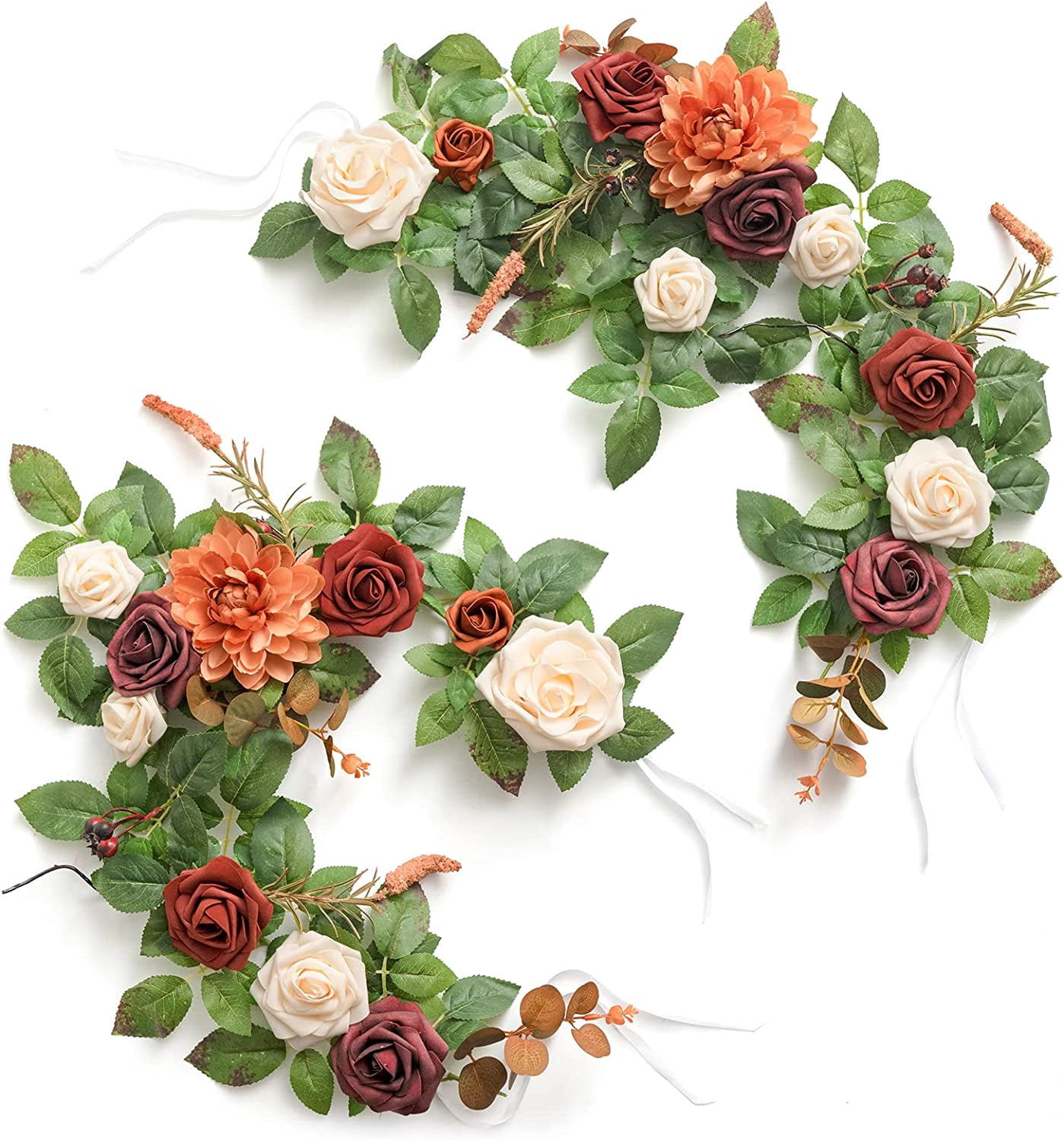 DONGTIAN 6 Pack Wedding Aisle Chair Decorations Flower Garland for ...