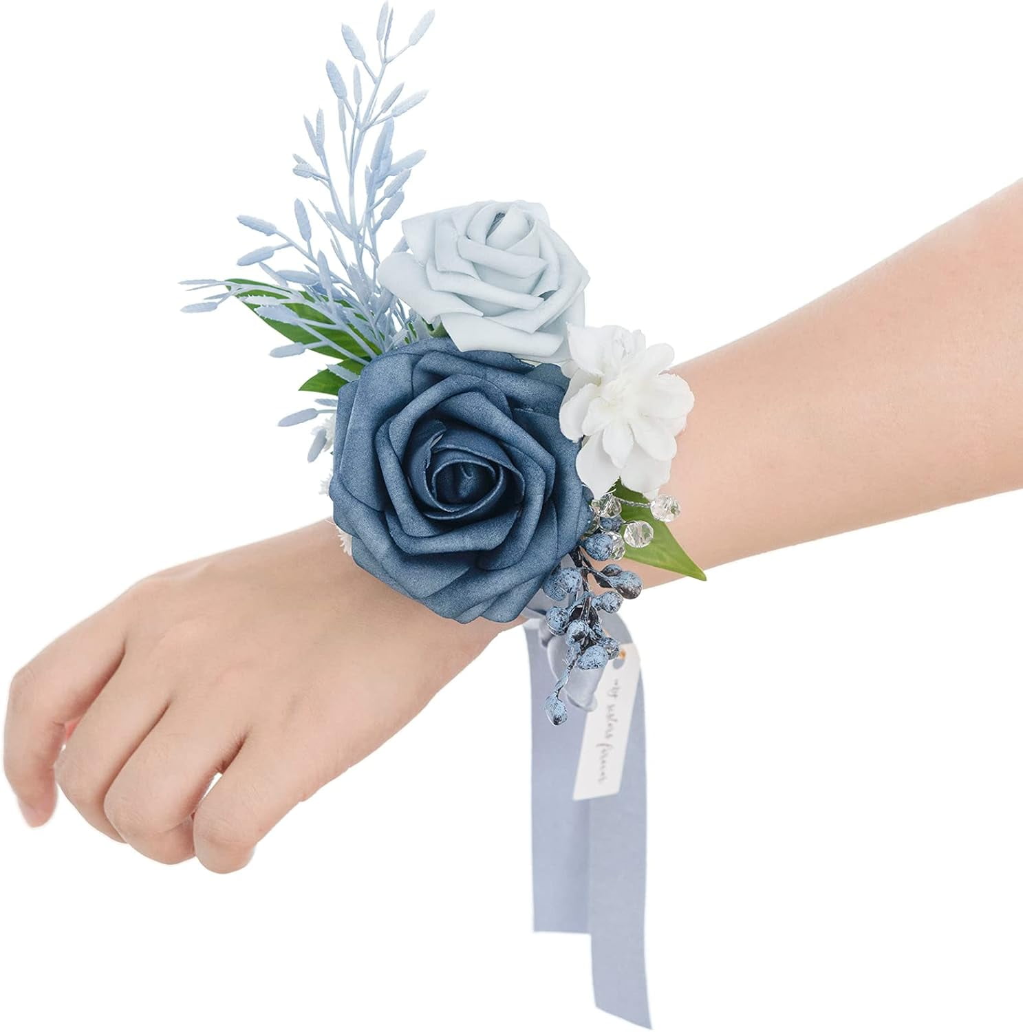 DONGTIAN Dusty Rose Wrist Corsages for Wedding(Set of 2), Corsages for ...