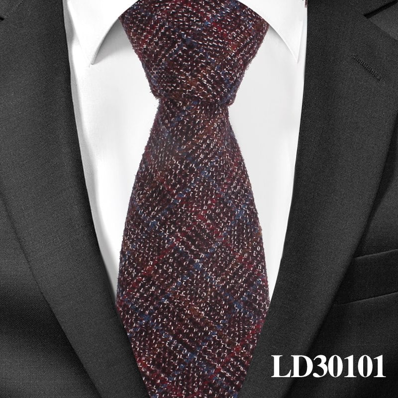DONGTIAN New Wool Ties Skinny Woolen Necktie For Men Suits Mens Plaid ...