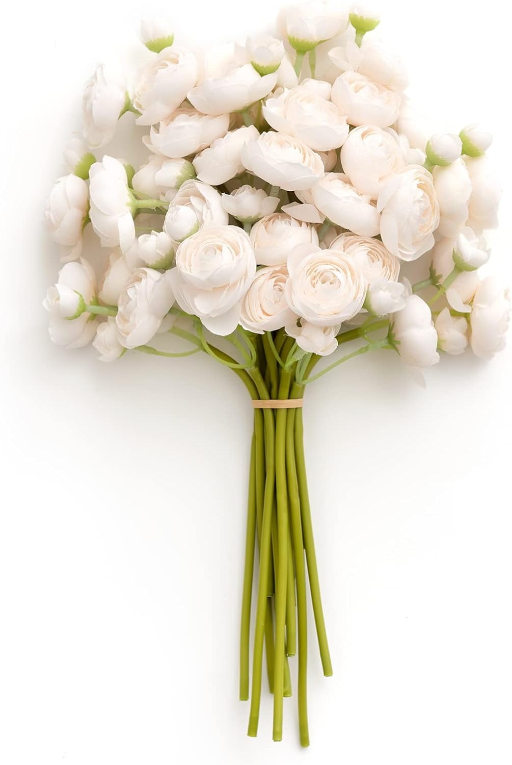 DONGTIAN Ranunculus Artificial Flower, Faux Silk Mini Ranunculus ...