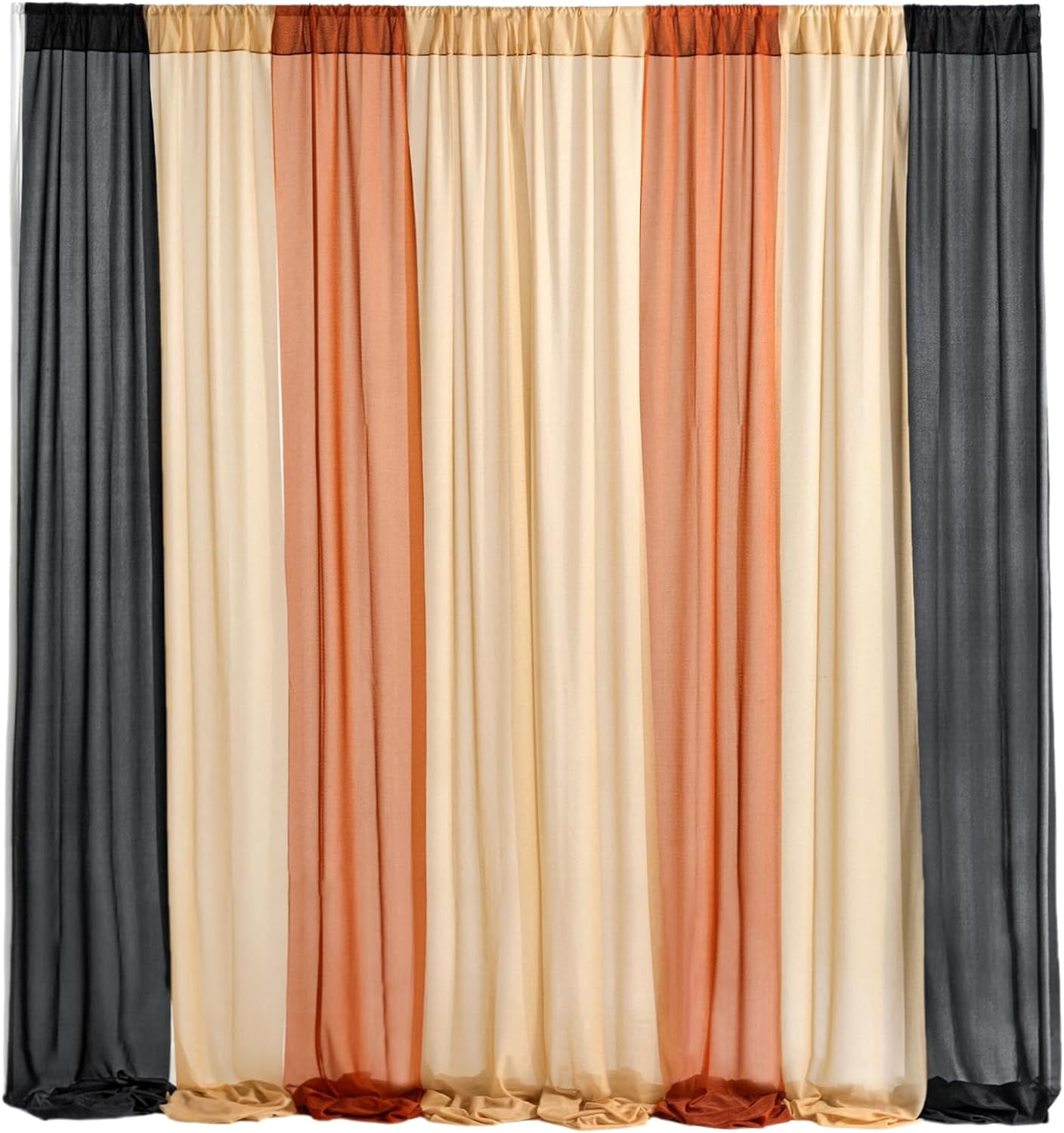 DONGTIAN Ribbon Dusty Rose Backdrop Curtains Chiffon Like Fabric Pink ...