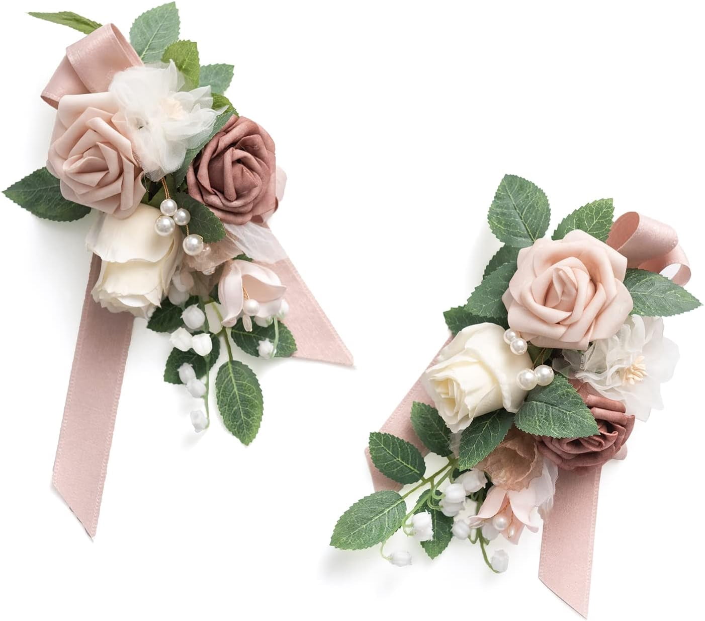 DONGTIAN Terracotta Floral Shoulder Corsages, Mother of The Bride ...