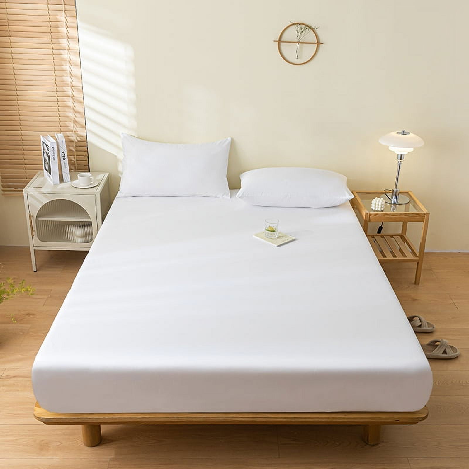 DONGTIAN Waterproof Fitted Sheet Single Double Queen Size Mattress ...