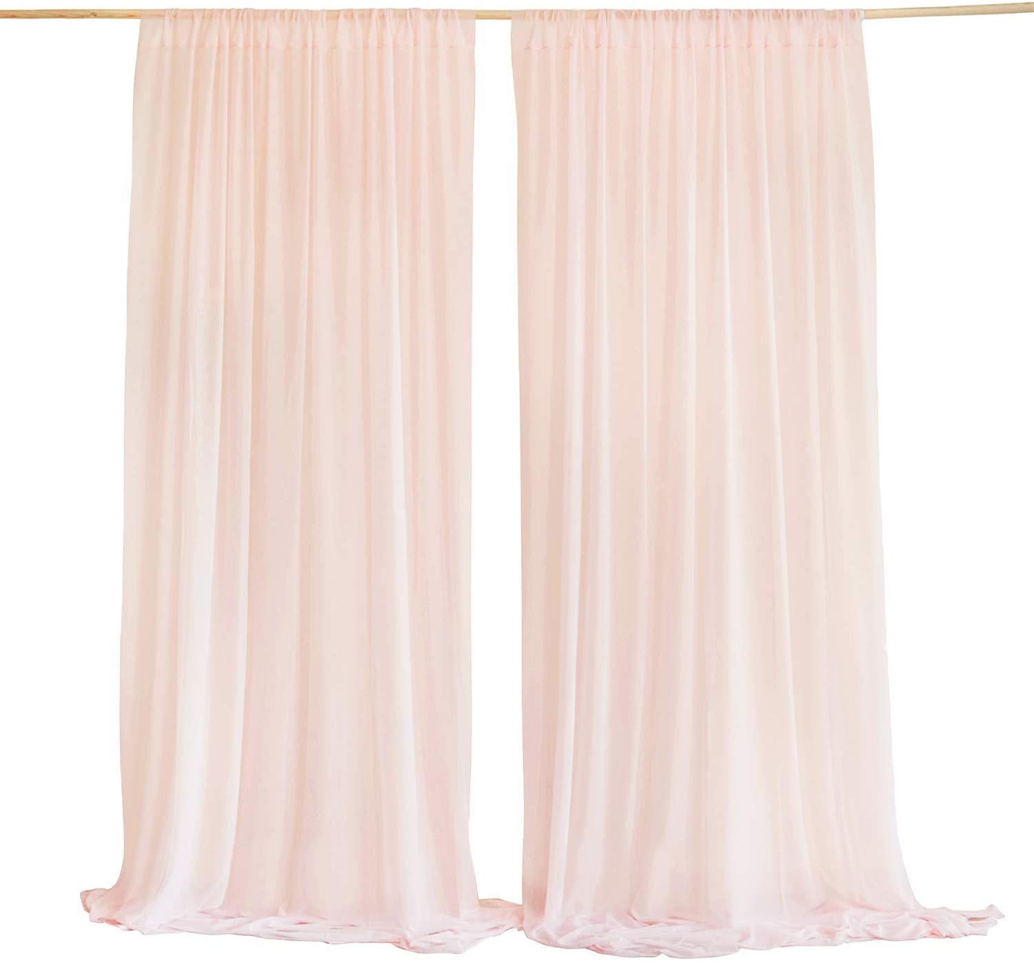 DONGTIAN Wrinkle-Free Wedding Backdrop Curtains with Silver Spark 2 ...