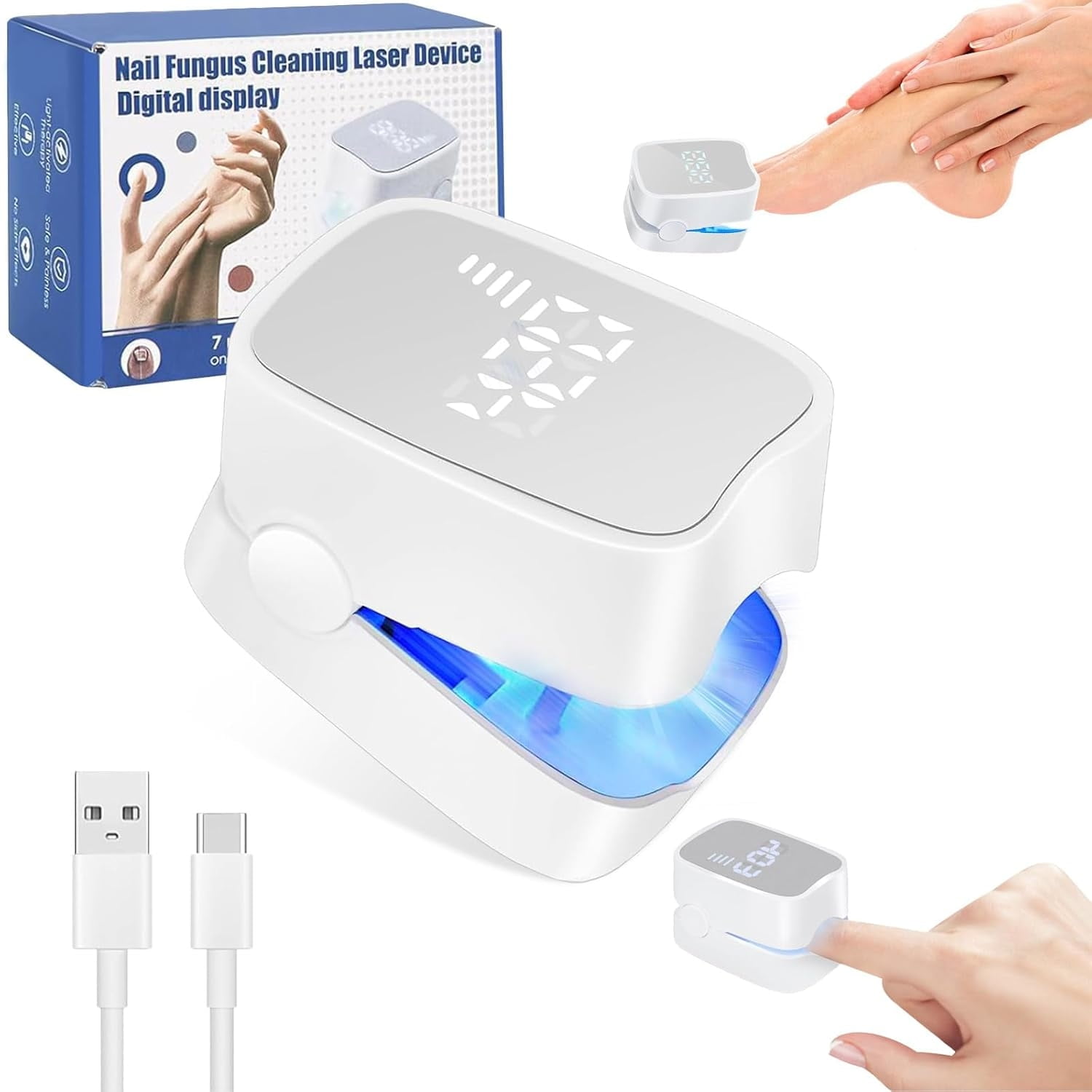 DONGWAN Nail Fungus Laser Device with Time Display, Nail Fungus Laser ...